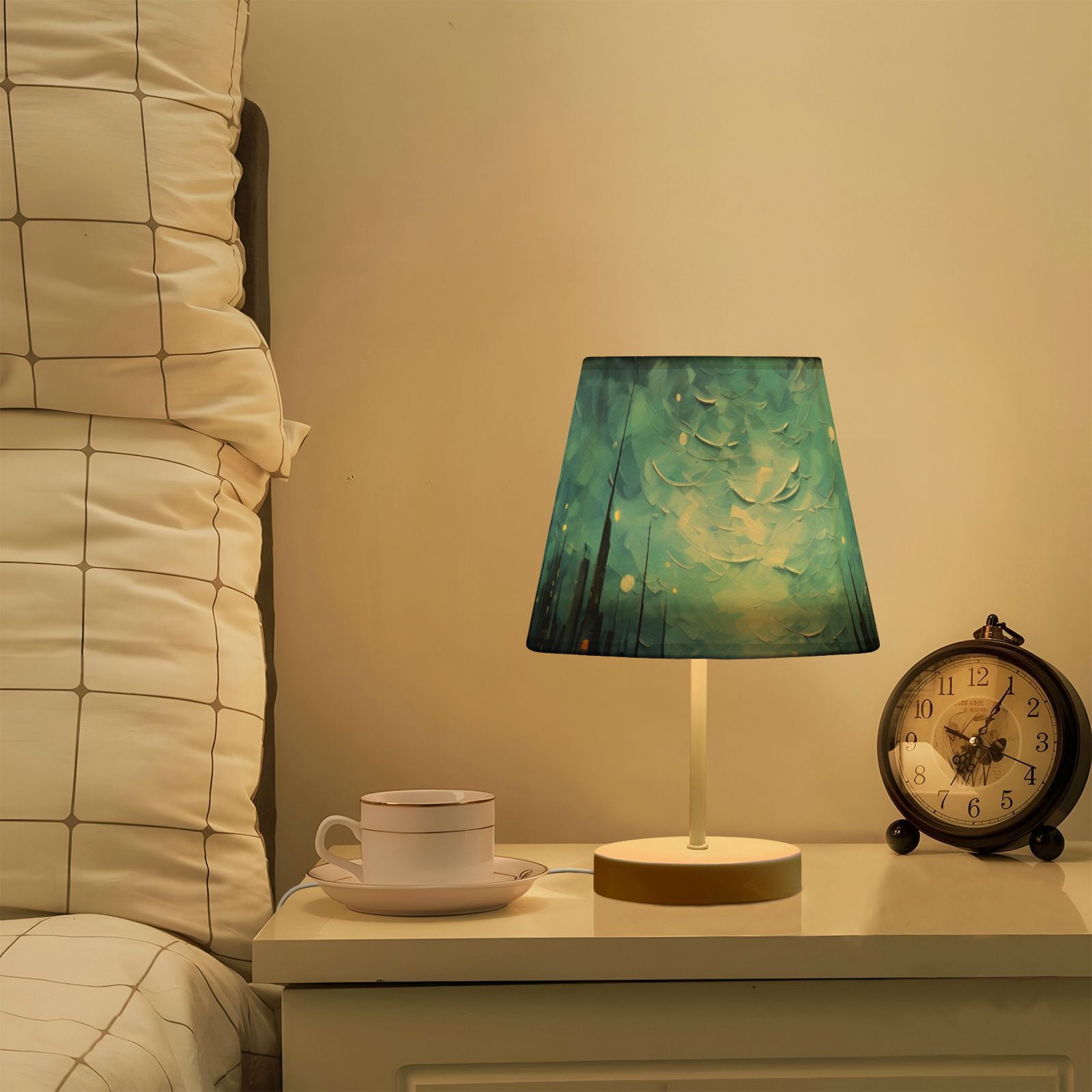 Starry Sky Lake and Trees LED Desk Lamp Table Lamp USB Bedside ...