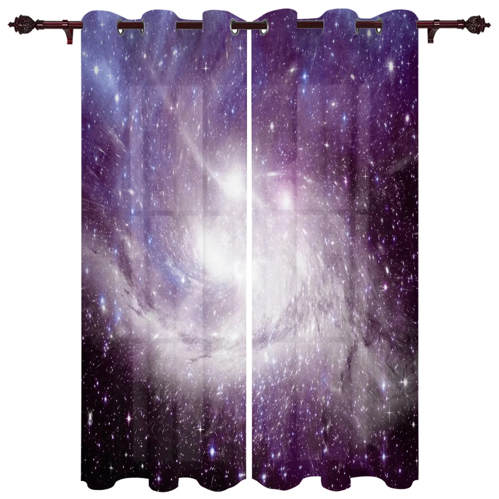 Starry Sky Nebula Vortex Kitchen Living Room Curtain Youth Bedroom ...