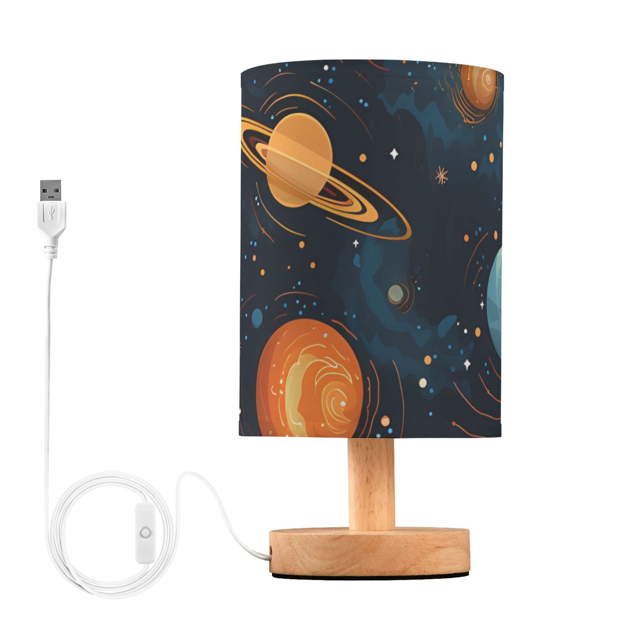 Starry Sky Night LED Table Lamp for Bedroom & Living Room with USB ...