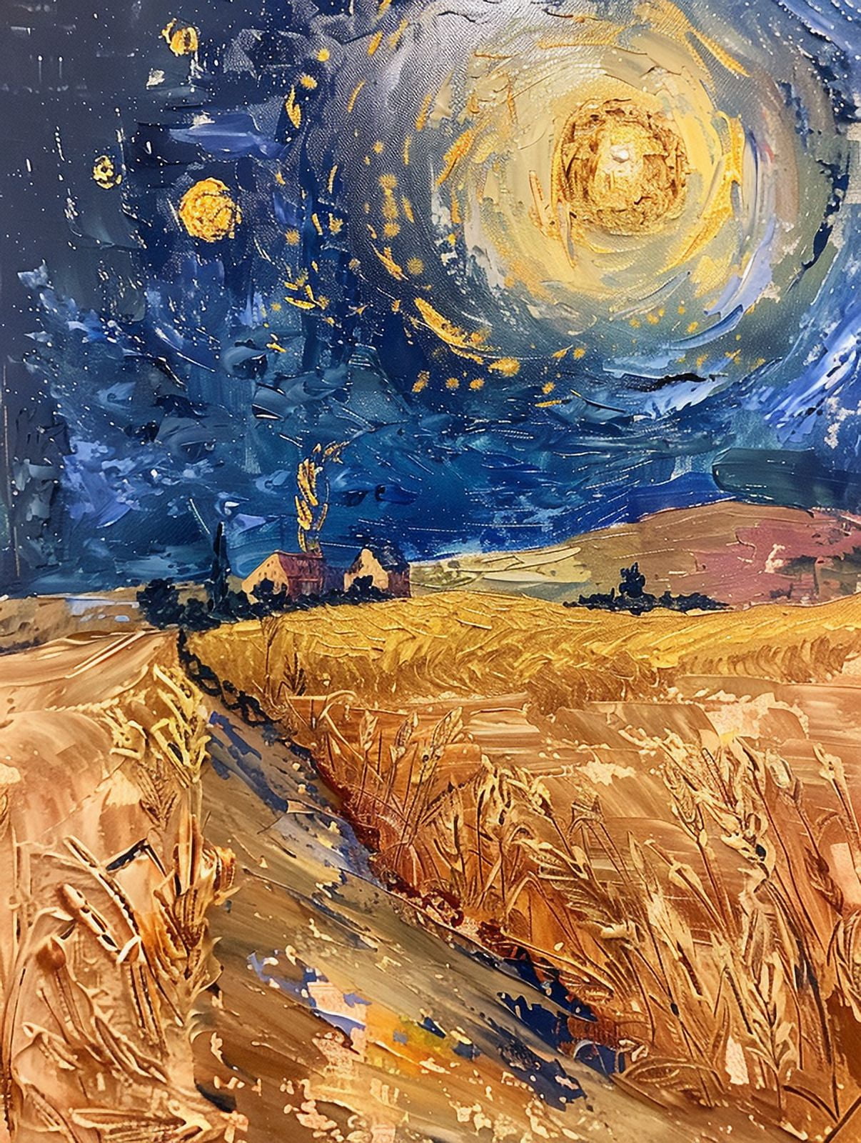 Starry Sky Oil Painting - 300 Piece Puzzle Multi-color Puzzle - Fun ...