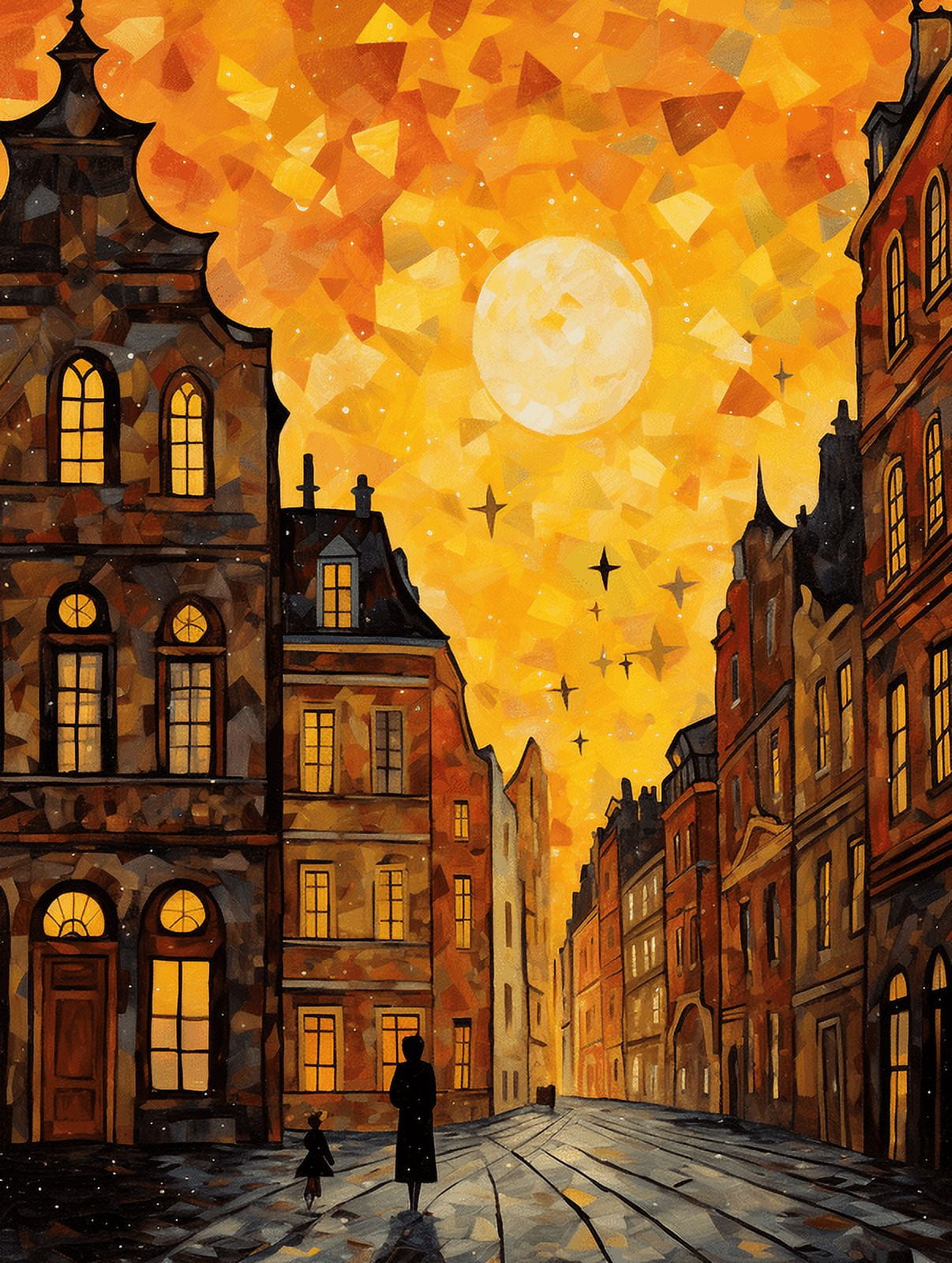 Starry Sky Oil Painting - 300 Piece Puzzle Multi-color Puzzle - Fun ...