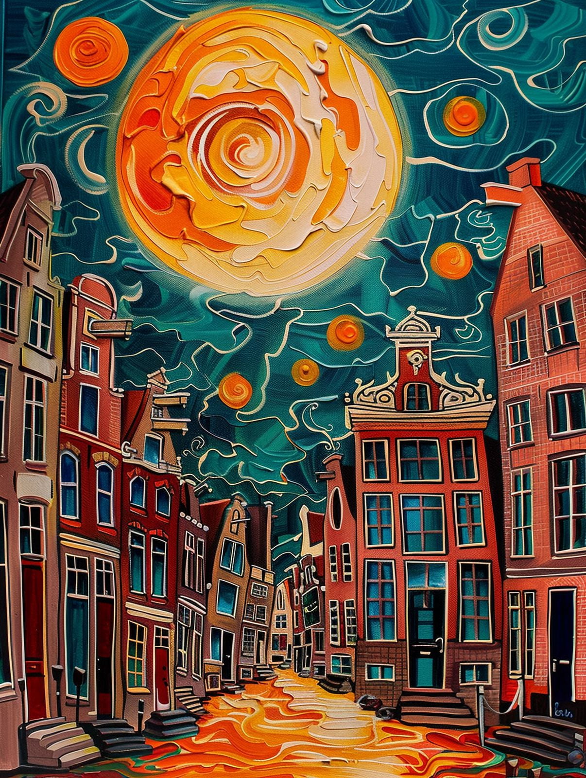 Starry Sky Oil Painting - 98 Piece Puzzle Multi-color Puzzle - Fun Difficult Puzzles for Adults ...