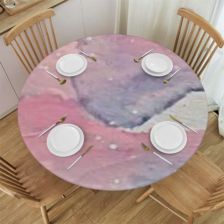 Starry Sky Round Tablecloth with Elastic Edge, Starry Sky Style Texture ...