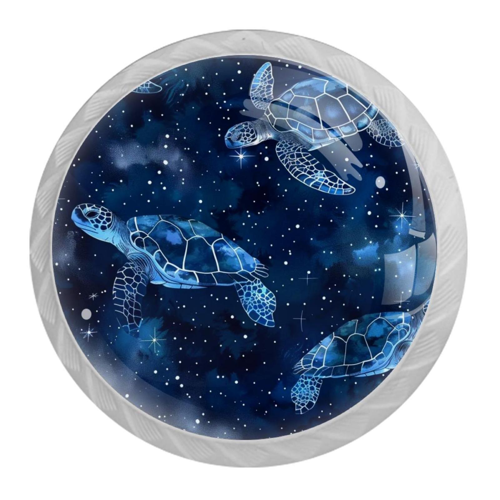 Starry Sky Sea Turtle Cabinet Knobs, Stainless Steel Kitchen Knobs ...