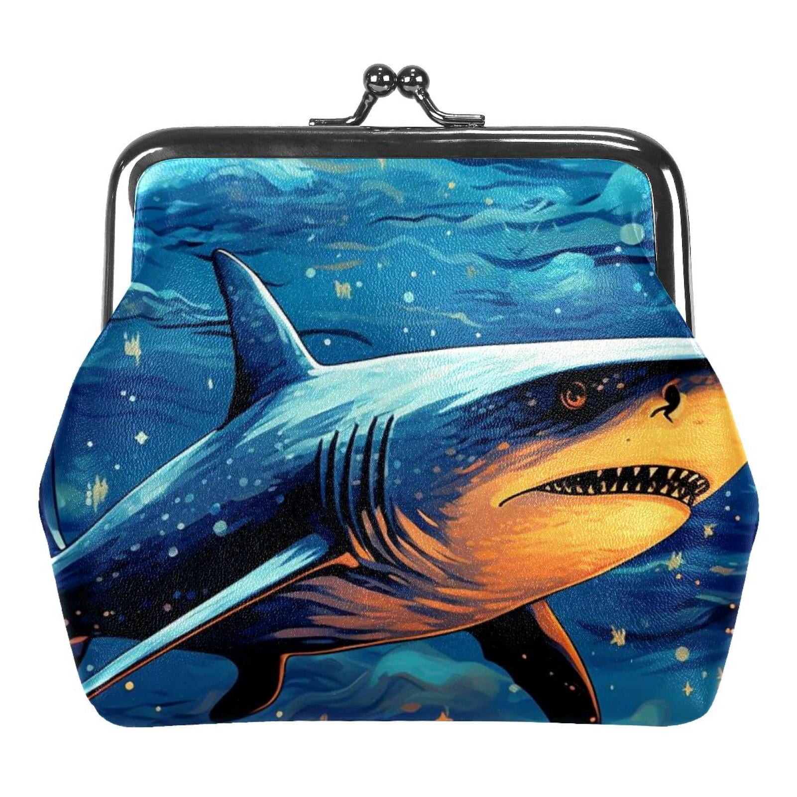 Starry Sky Shark Coin Purse Wallet Bag Change Pouch Gifts for Women ...