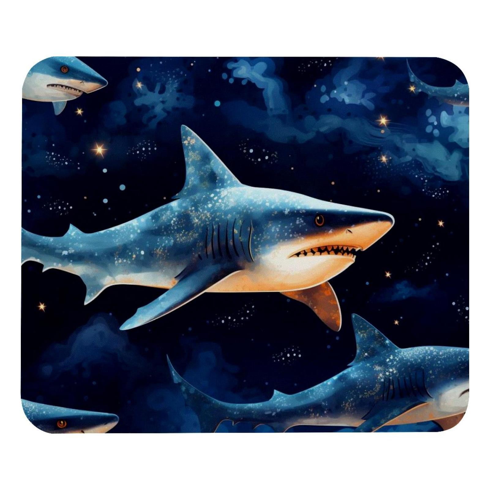 Starry Sky Shark Mouse Pad, Cloth with Rubberized Base - Walmart.com
