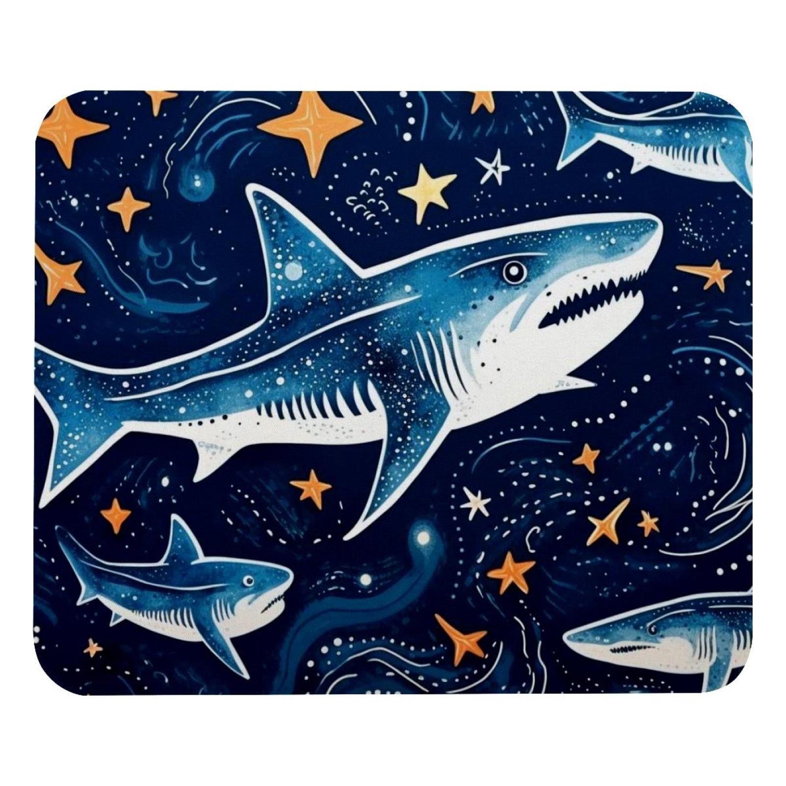 Starry Sky Shark Mouse Pad, Cloth with Rubberized Base - Walmart.com
