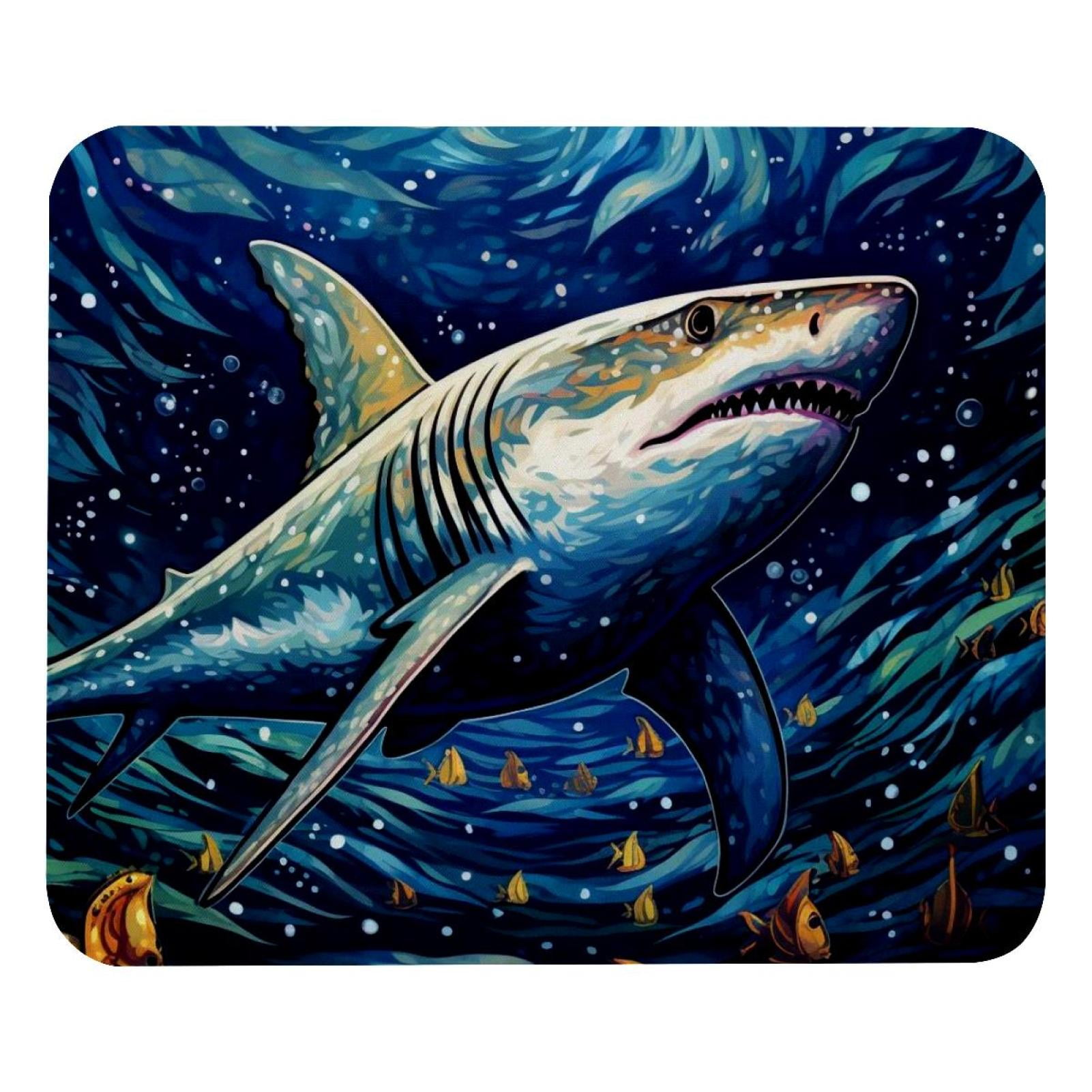 Starry Sky Shark Mouse Pad, Cloth with Rubberized Base - Walmart.com