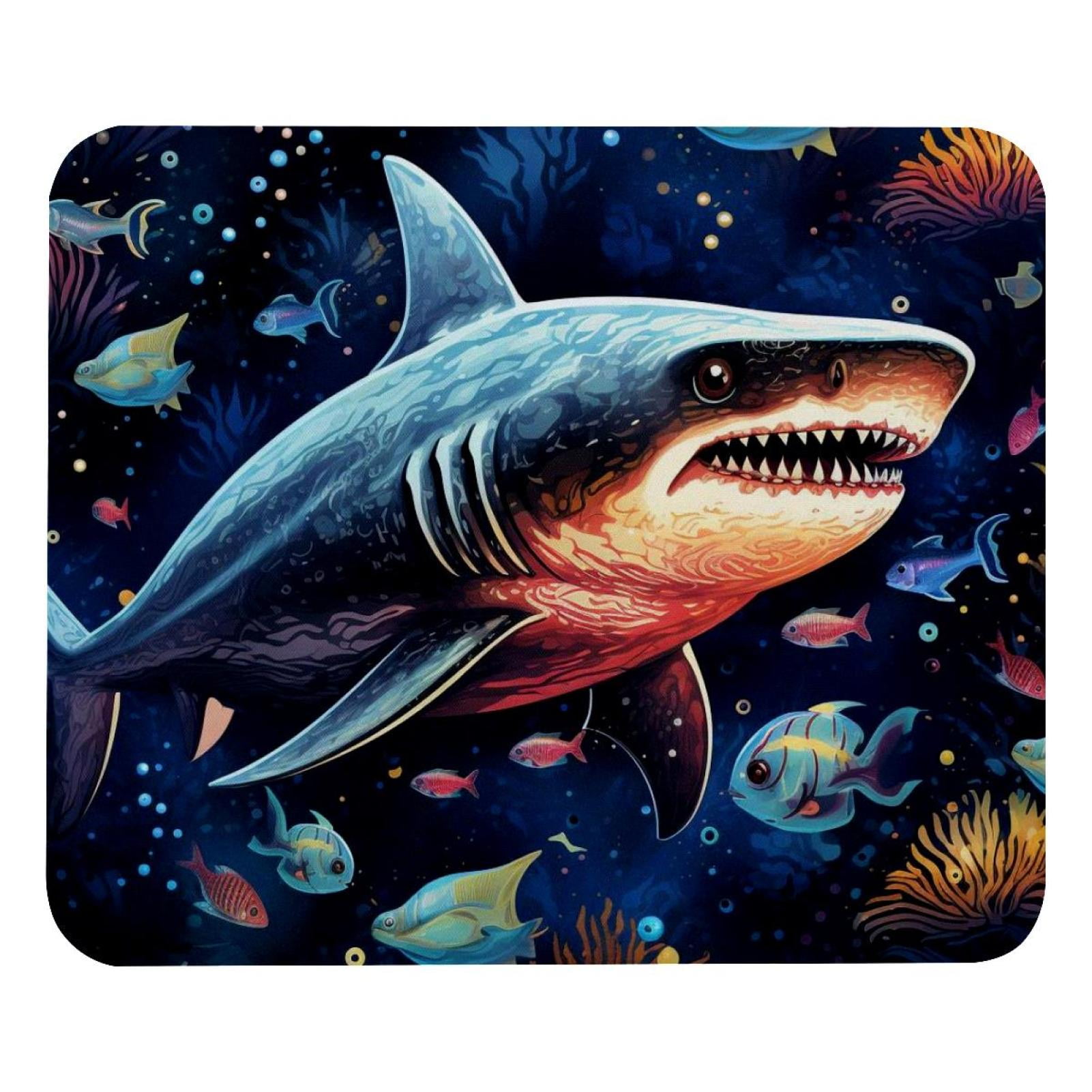 Starry Sky Shark Mouse Pad, Cloth with Rubberized Base - Walmart.com