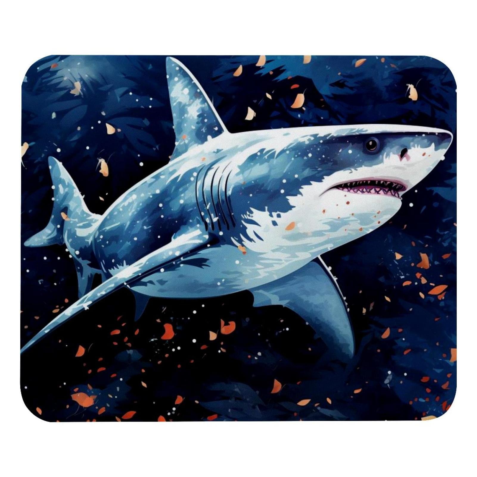 Starry Sky Shark Mouse Pad, Personality Design Rubber Base for Office ...