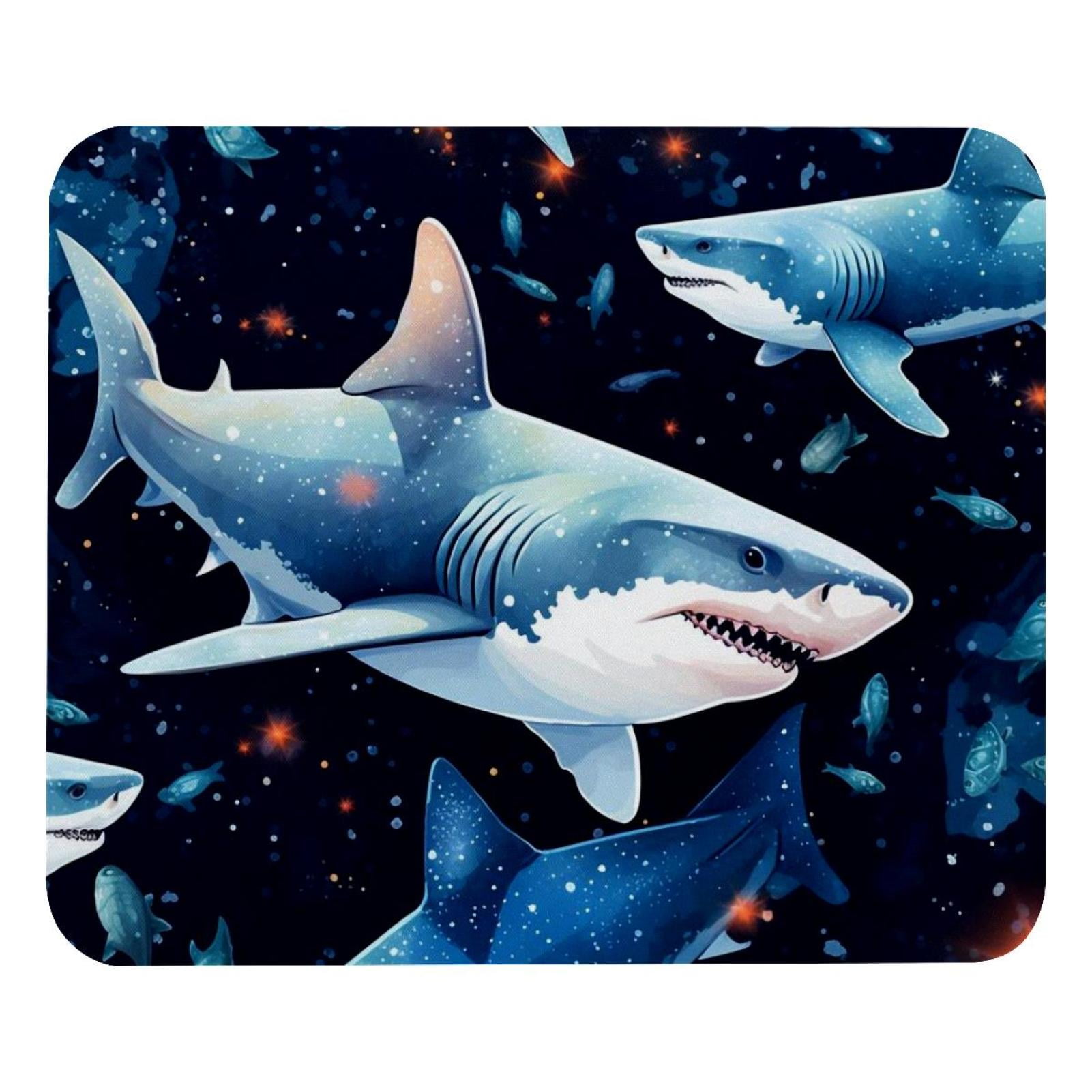 Starry Sky Shark Mouse Pad for Wireless Mouse Home Office Desk Laptop ...