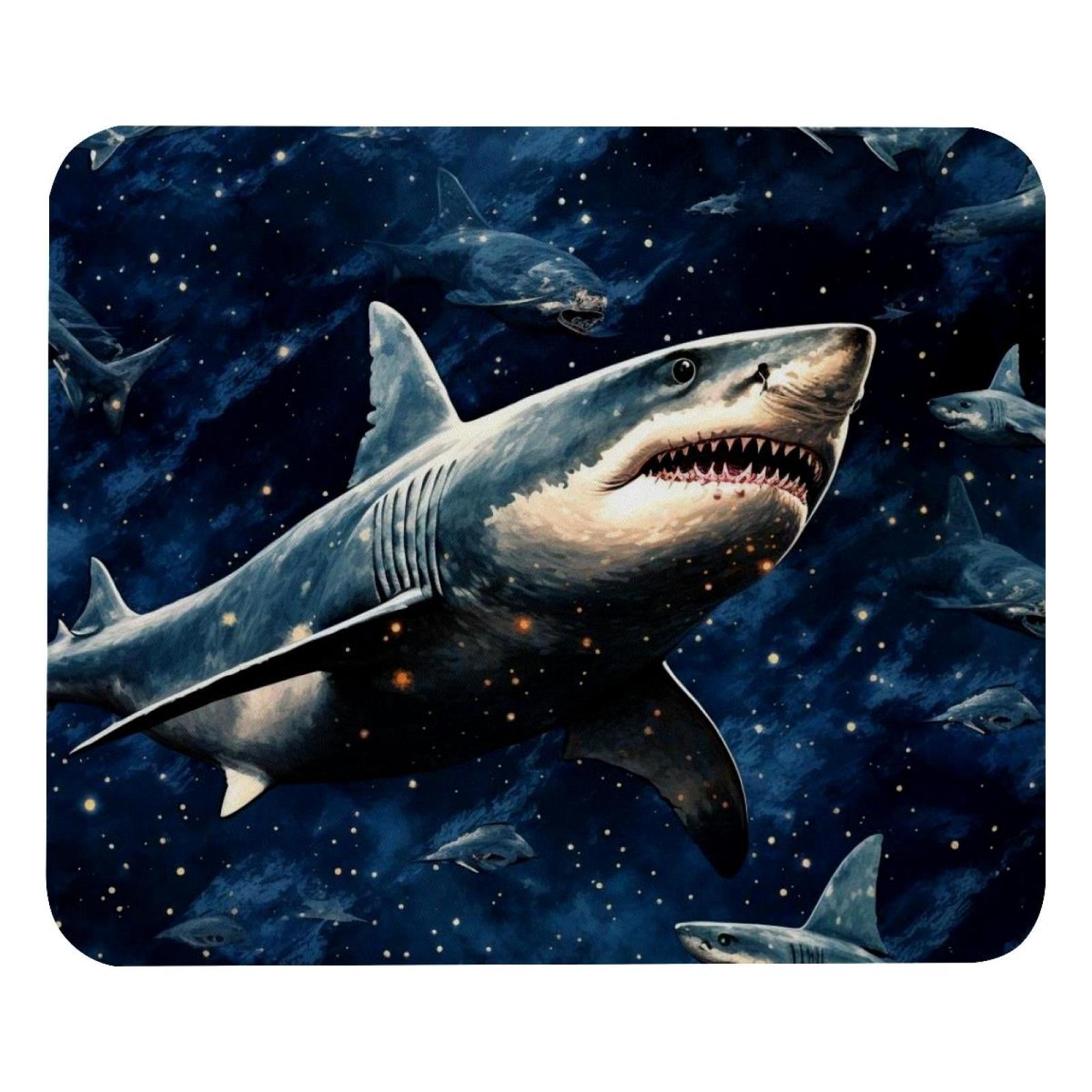Starry Sky Shark Mouse Pad for Wireless Mouse Home Office Desk Laptop ...
