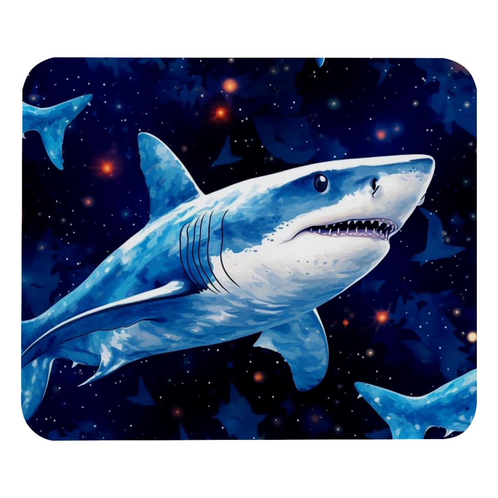 Starry Sky Shark Mouse Pad for Wireless Mouse Home Office Desk Laptop ...