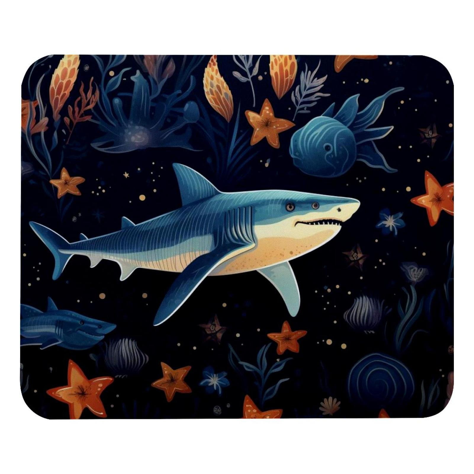 Starry Sky Shark Mouse Pad for Wireless Mouse Home Office Desk Laptop ...