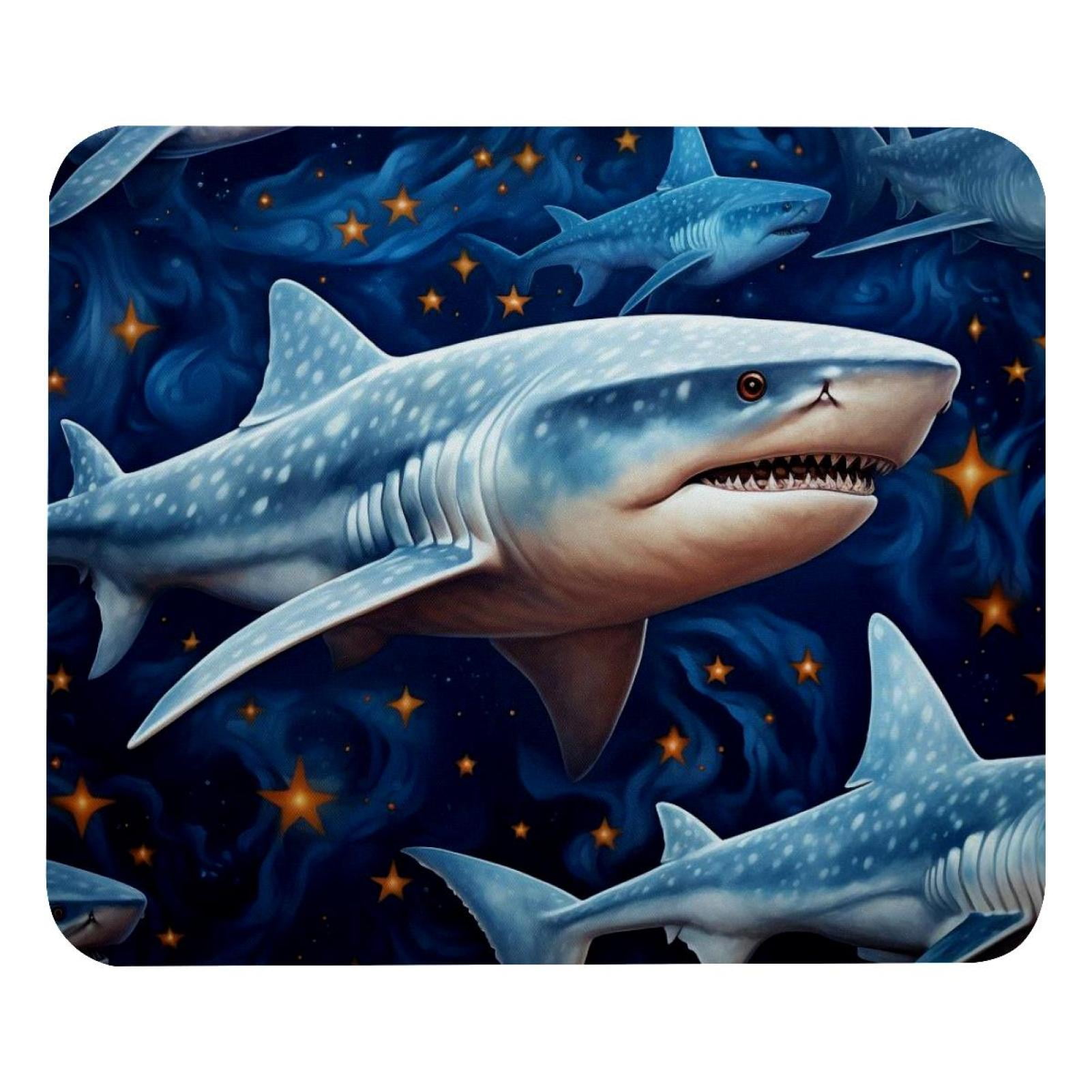 Starry Sky Shark Mouse Pad for Wireless Mouse Home Office Desk Laptop ...