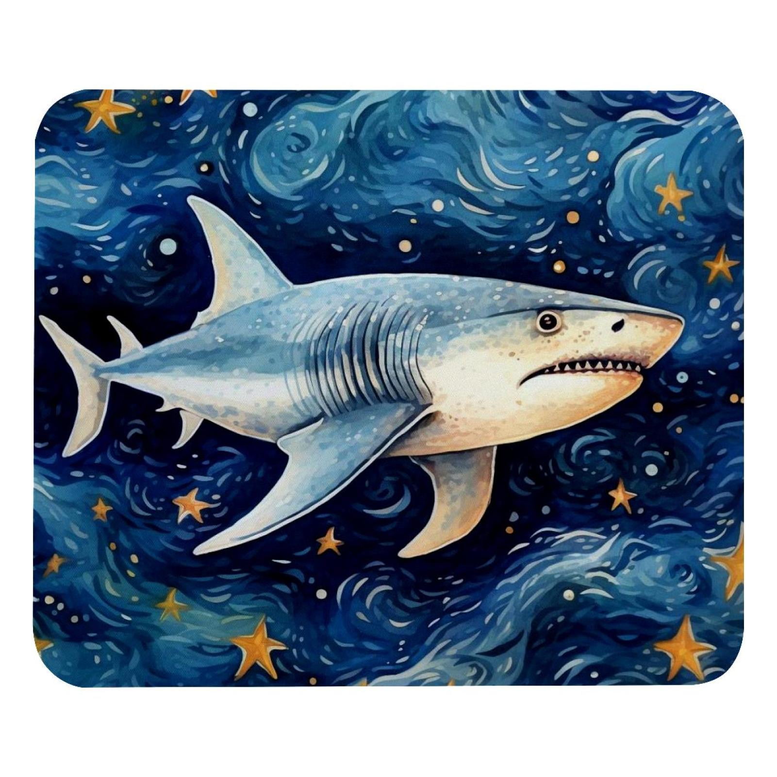 Starry Sky Shark Mouse Pad for Wireless Mouse Home Office Desk Laptop ...