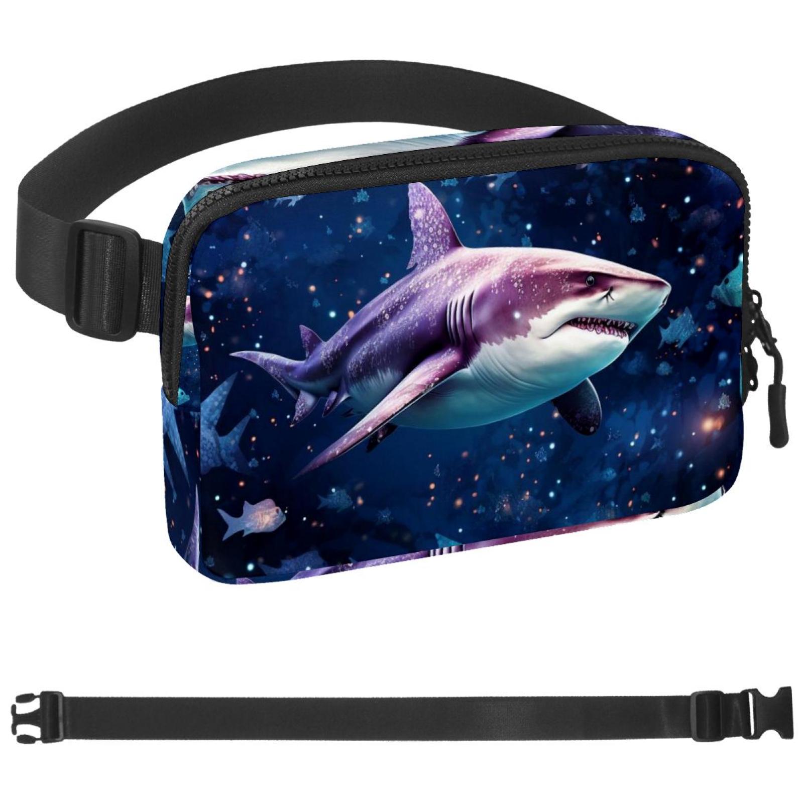 Starry Sky Shark Waist Pack for Running Fanny Pack for Women and Men ...