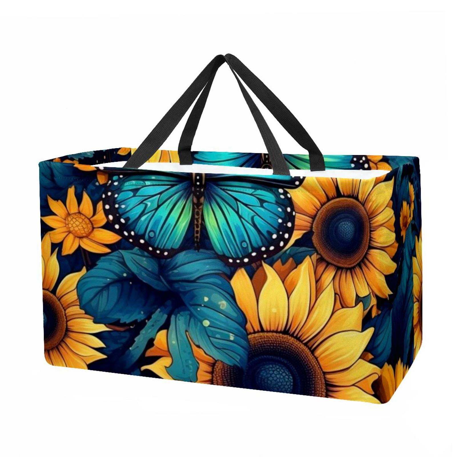 Starry Sky Sunflower Butterfly Versatile Oxford Cloth Reusable Storage ...