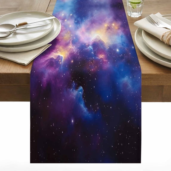 Starry Sky Table Runner 13x120 inch Color Night Sky Modernism Nature ...