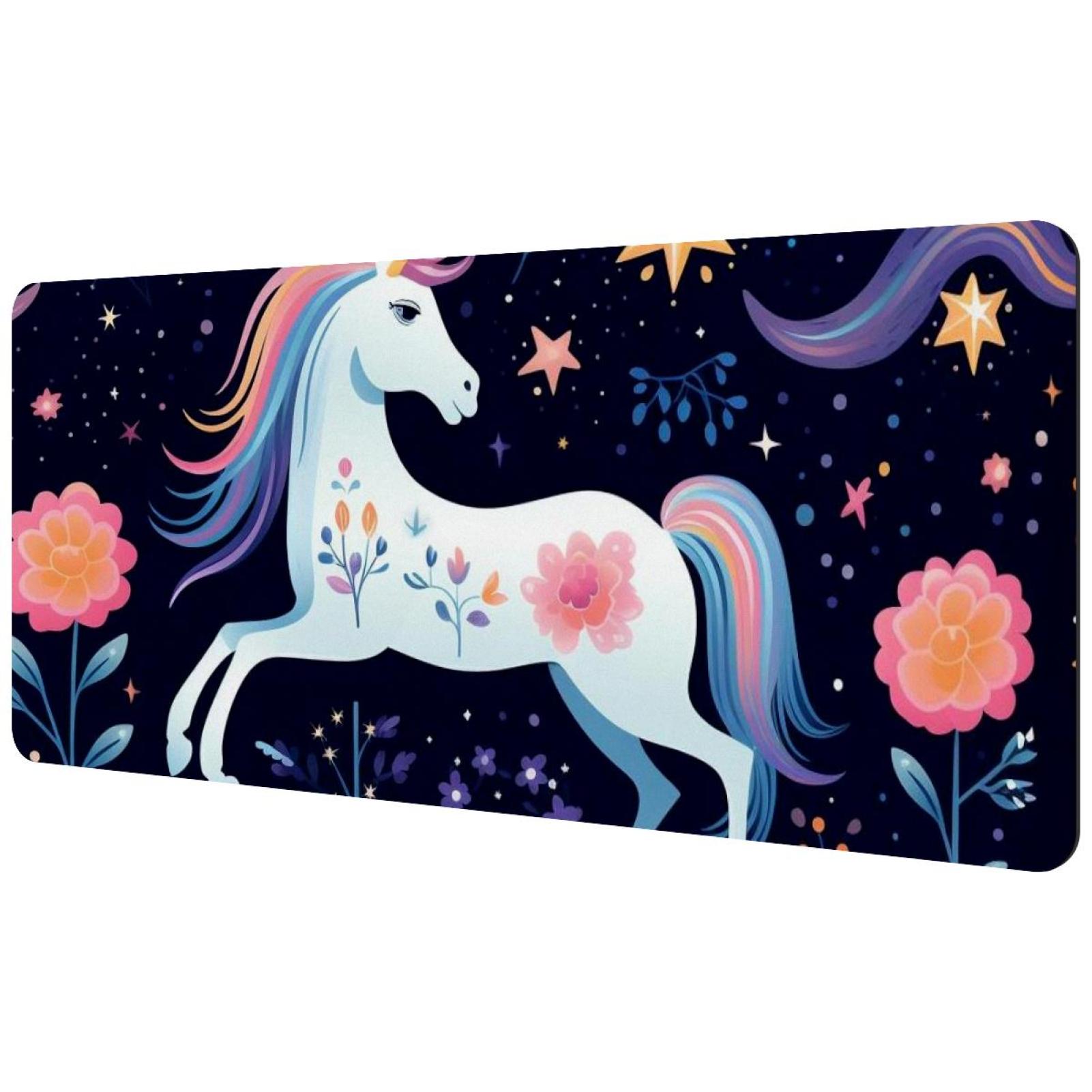Starry Sky Unicorns Comics Pattern Desk Pad, Desk Mat with Rubber Base ...