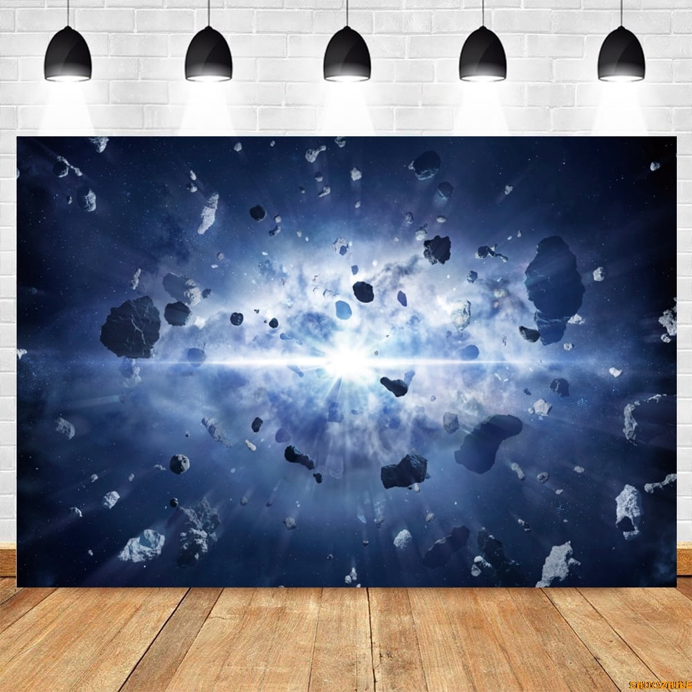 Starry Sky Universe Space Backdrop Planets Galaxy Earth Baby Birthday ...