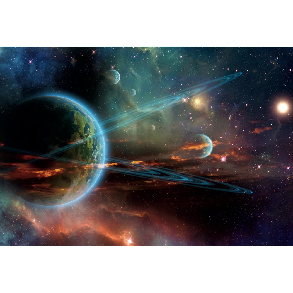 Starry Sky Universe Space Capsule Backdrop Planet Solar System Scene ...