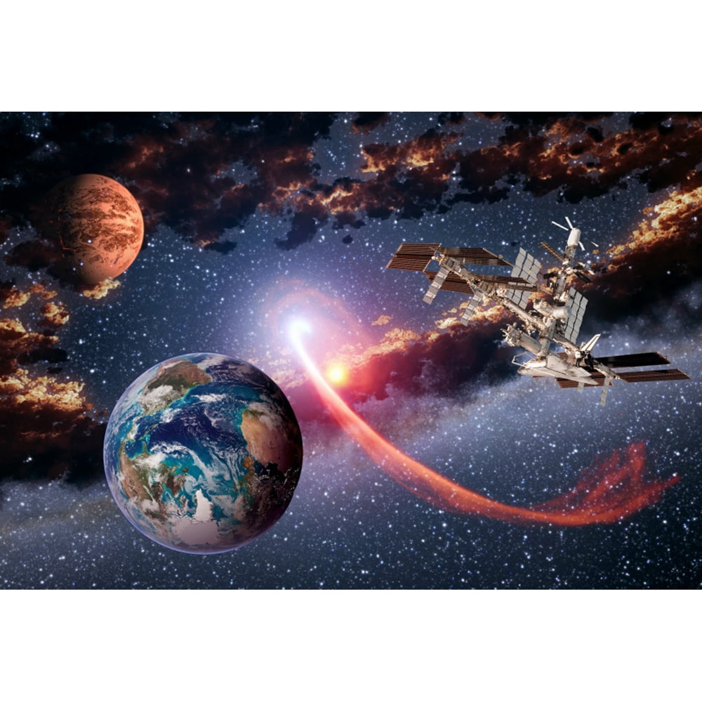 Starry Sky Universe Space Capsule Backdrop Planet Solar System Scene ...
