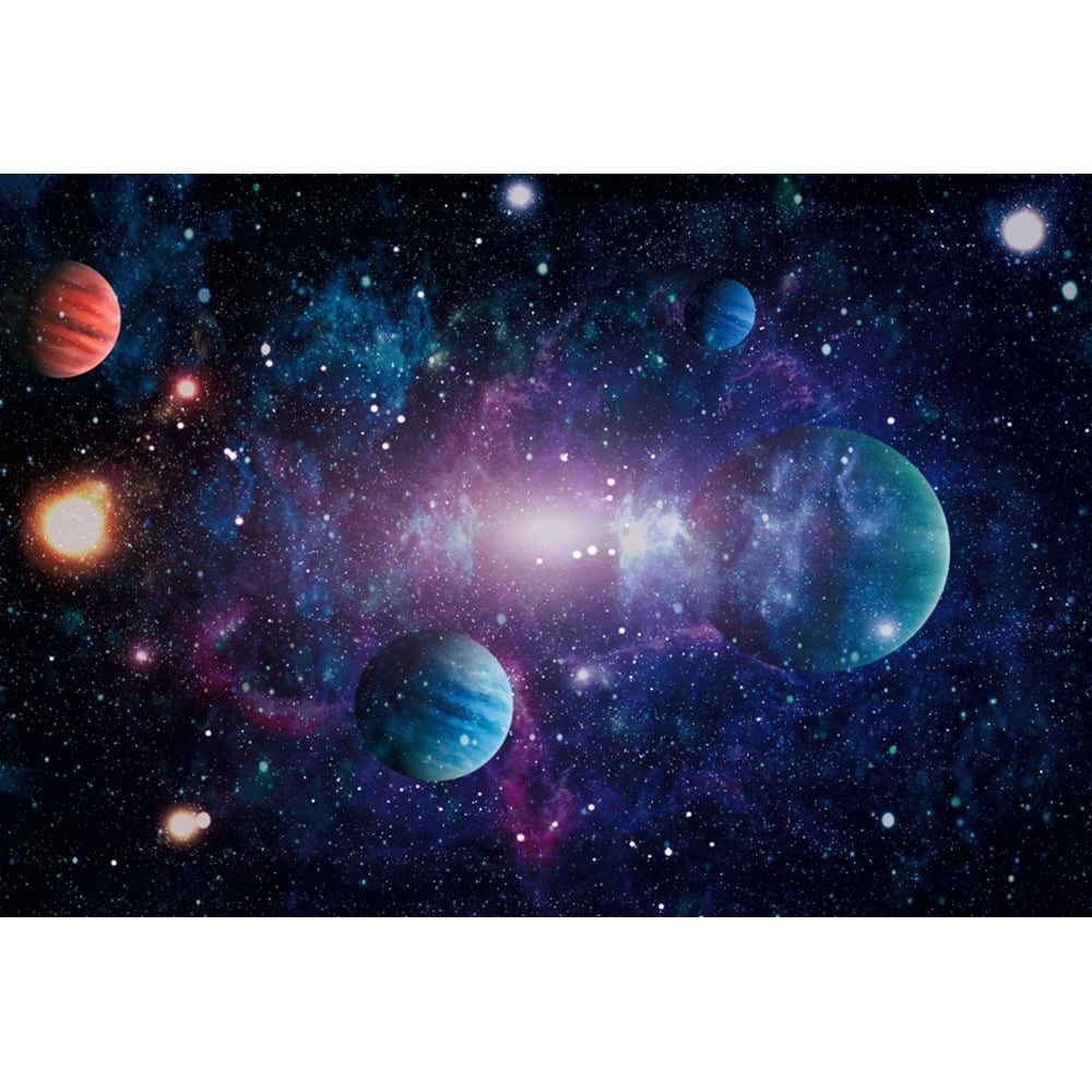 Starry Sky Universe Space Capsule Backdrop Planet Solar System Scene ...