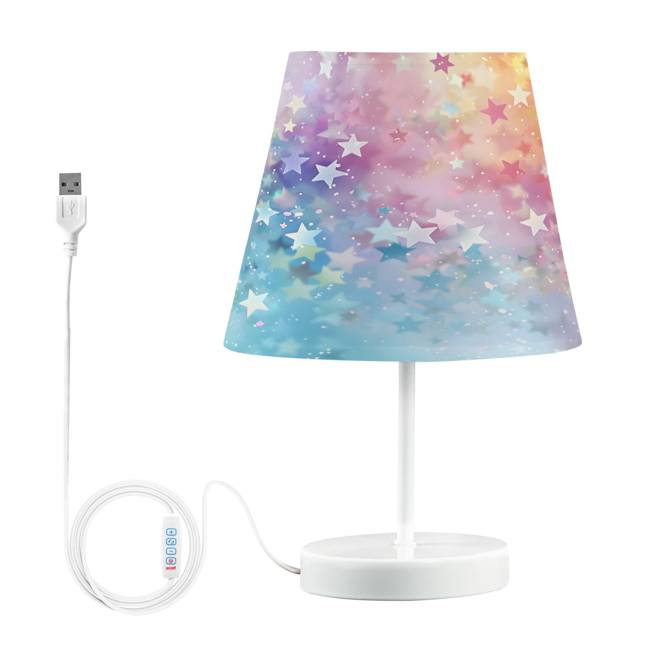 Starry Sky and Star Desk Lamp LED Table Nightstand Lamps with 3 Color ...