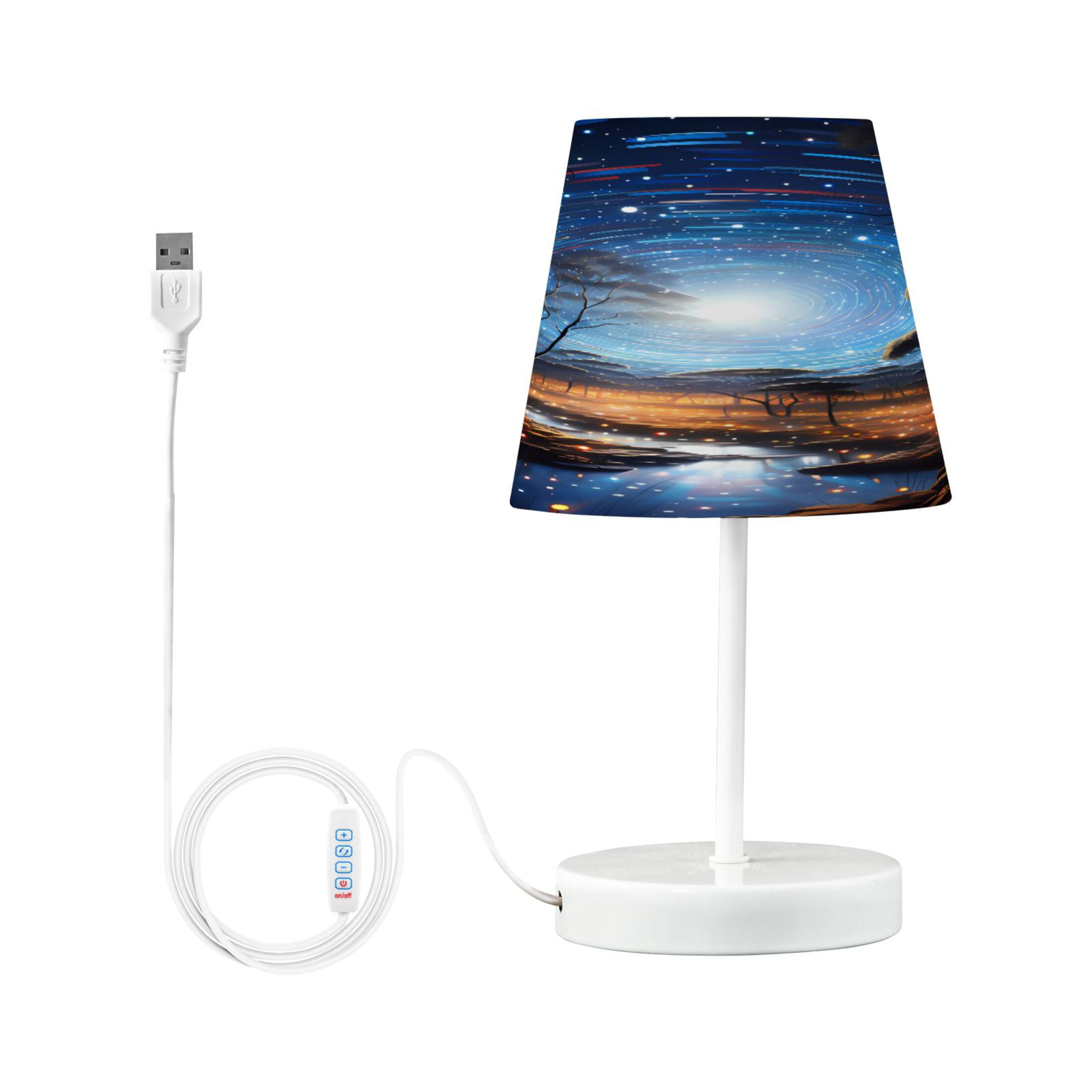 Starry Sky and Tree Desk Lamp LED Table Nightstand Lamps with 3 Color ...