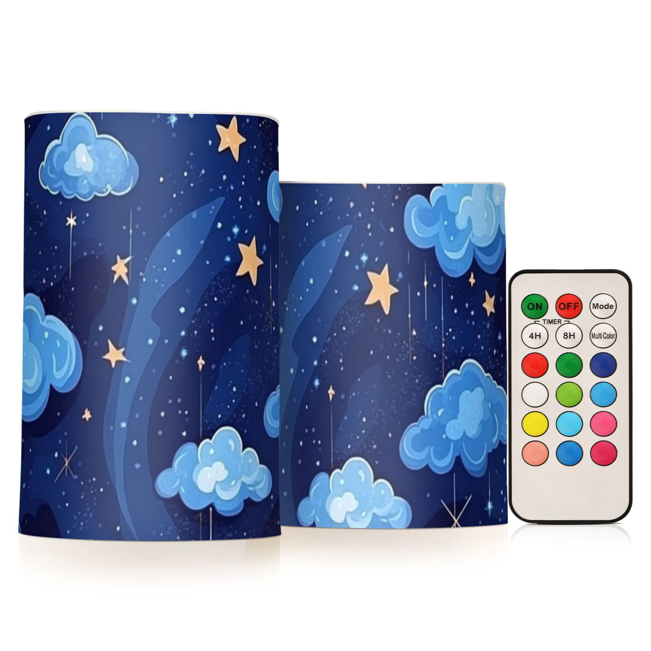 Starry Sky with Clouds Flickering Flameless Candles Battery Operated ...