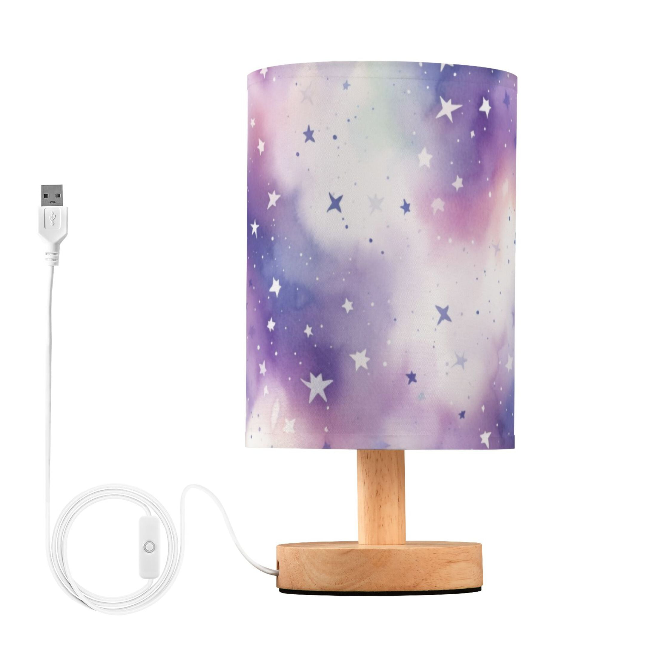 Starry Sky with Stars Bedside Table Lamp LED Warm Lights with USB ...