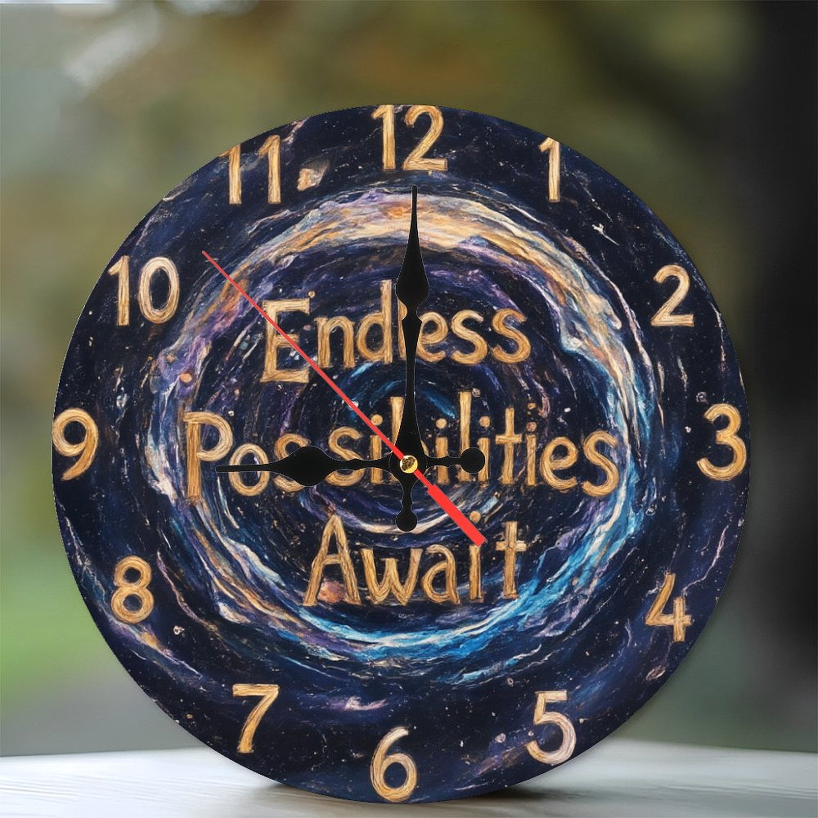 Starry Spiral Clock Endless Possibilities Await Universe Art Decor 10 ...