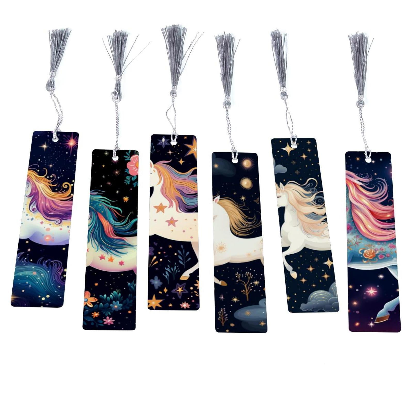 Starry Unicorn Bookmarks for Women Teachers Book Lovers Men Metal ...
