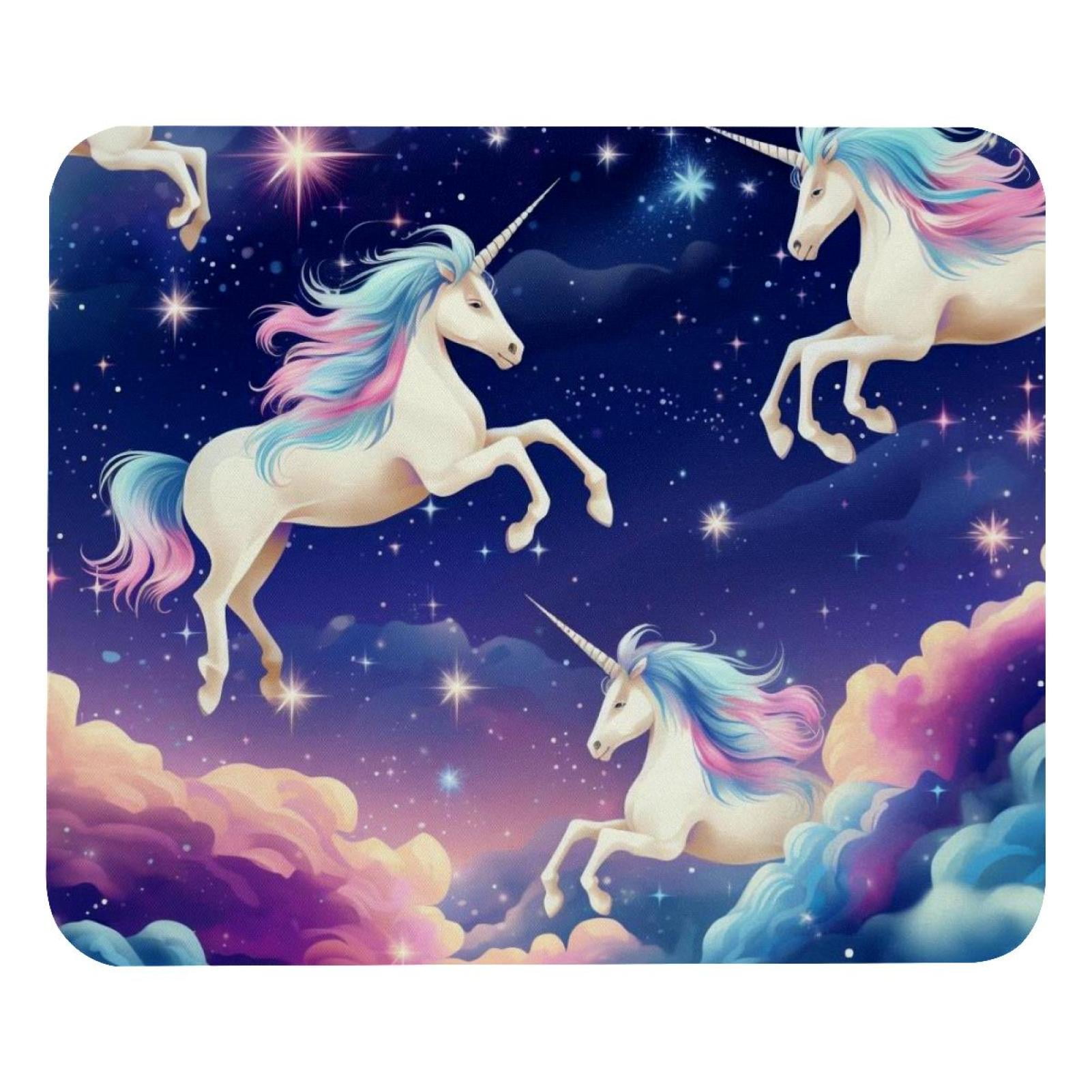Starry Unicorn Computer Mouse Pad,Rubber Mouse Mat for Gaming, Office ...