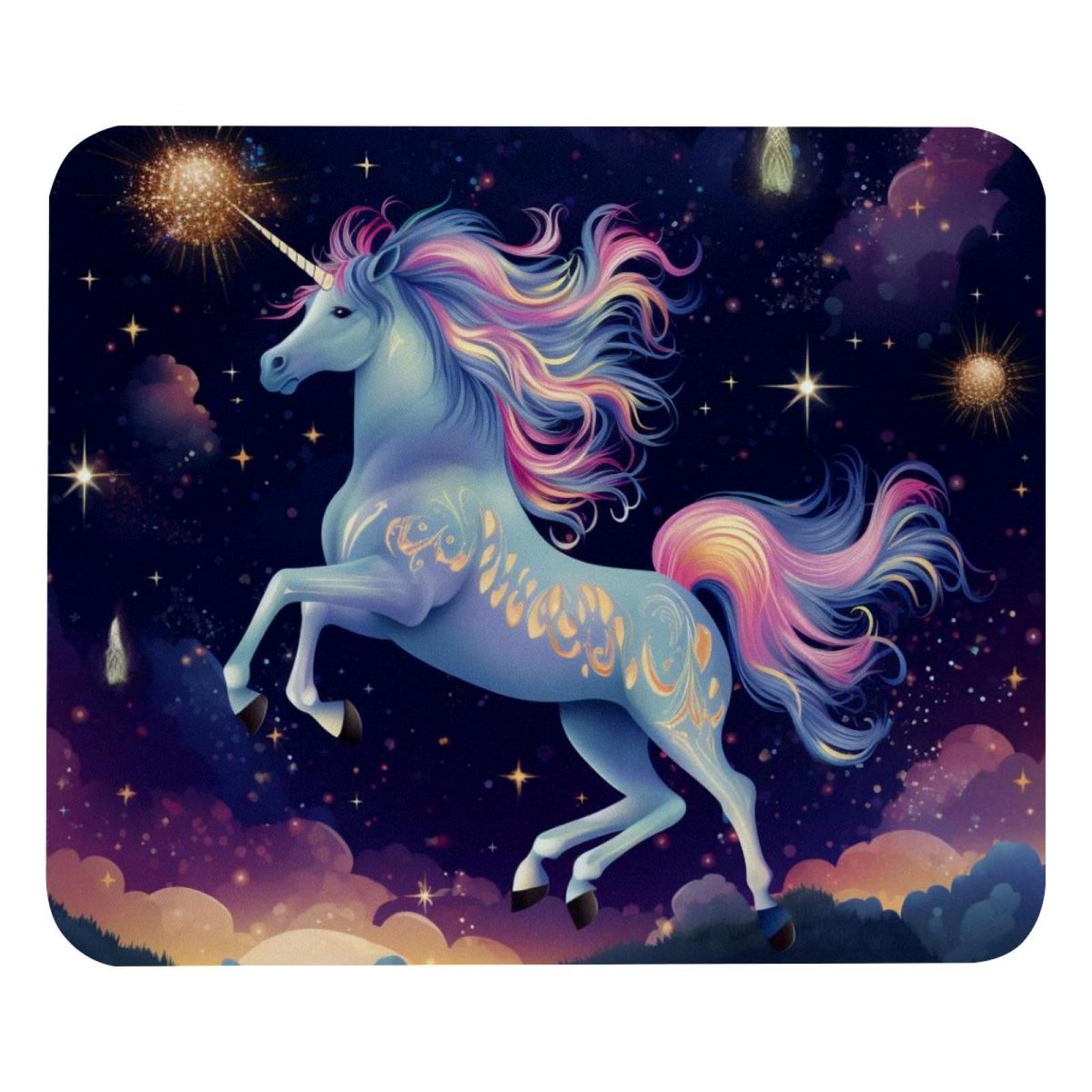 Starry Unicorn Computer Mouse Pad,Rubber Mouse Mat for Gaming, Office ...