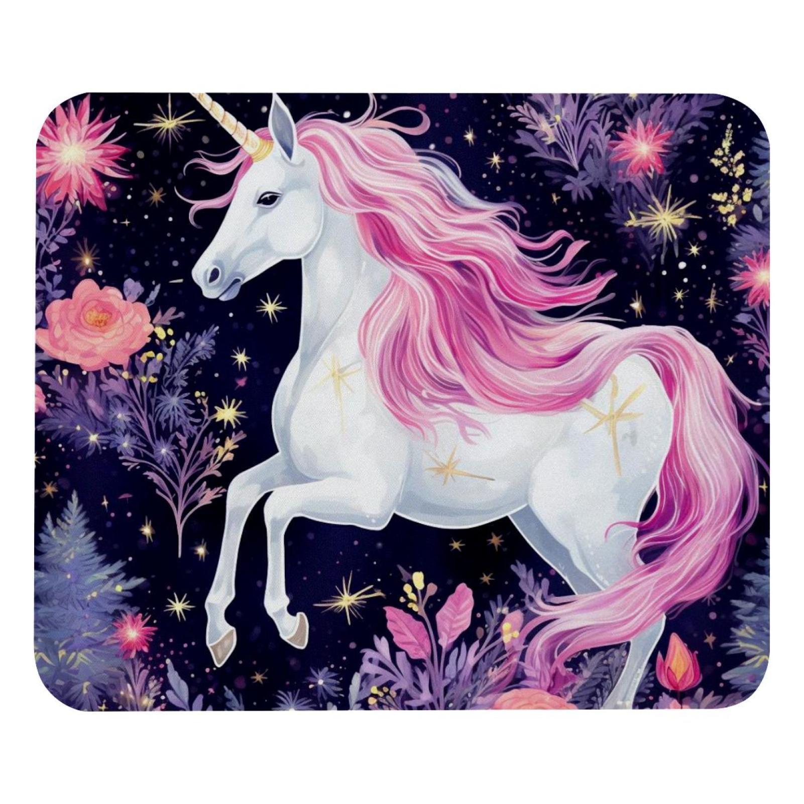Starry Unicorn Computer Mouse Pad,Rubber Mouse Mat for Gaming, Office ...