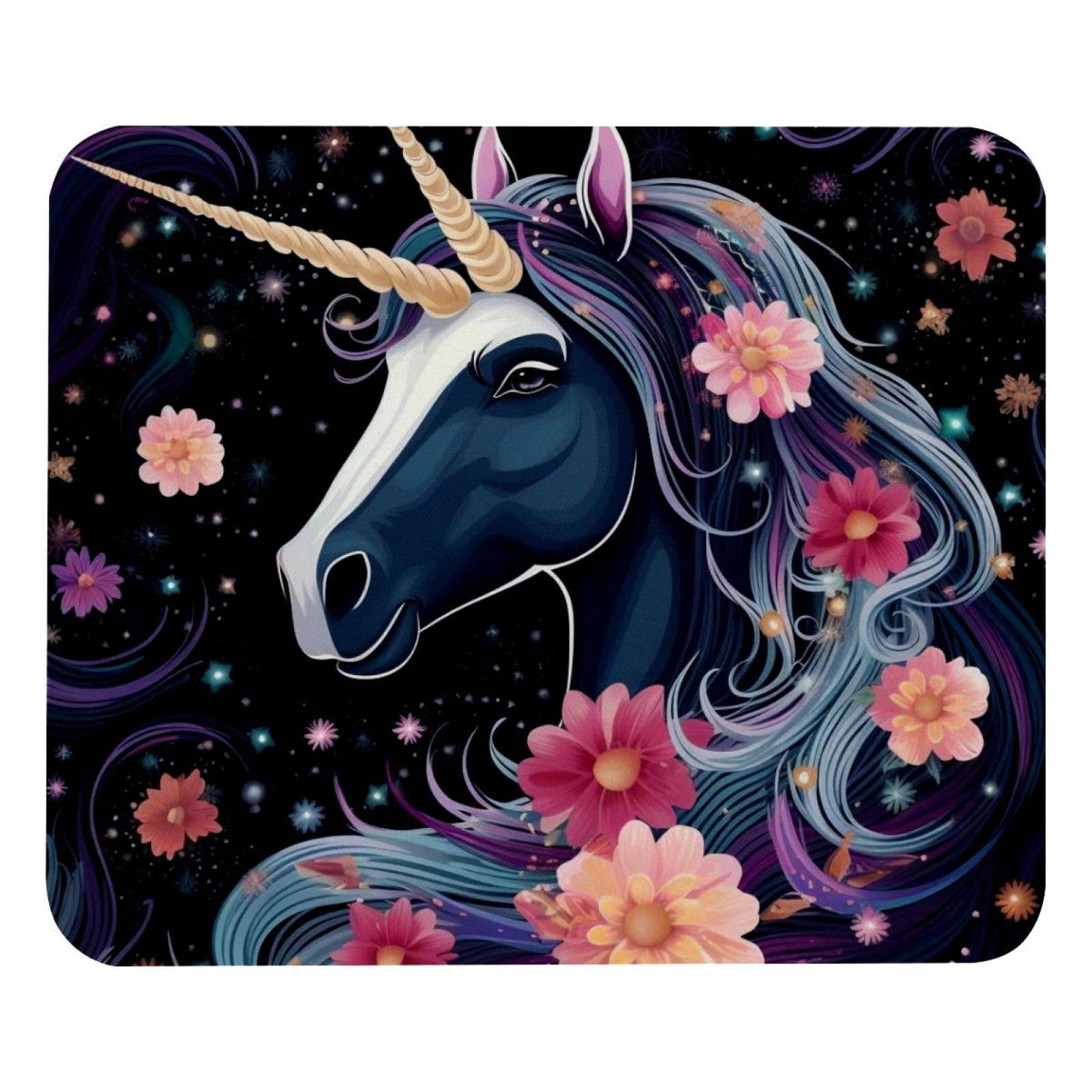 Starry Unicorn Computer Mouse Pad,Rubber Mouse Mat for Gaming, Office ...