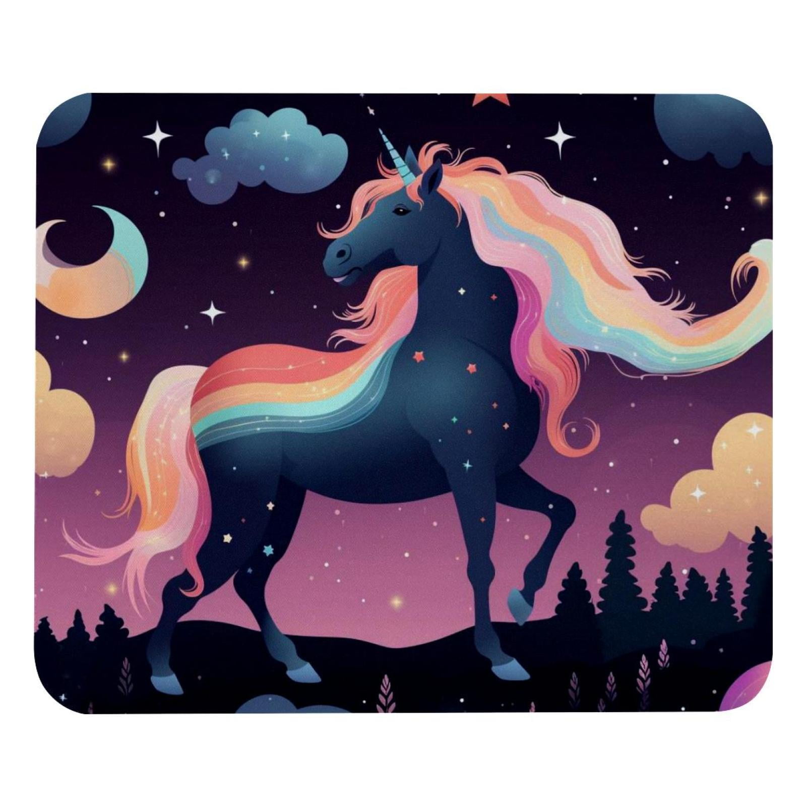 Starry Unicorn Computer Mouse Pad,Rubber Mouse Mat for Gaming, Office ...