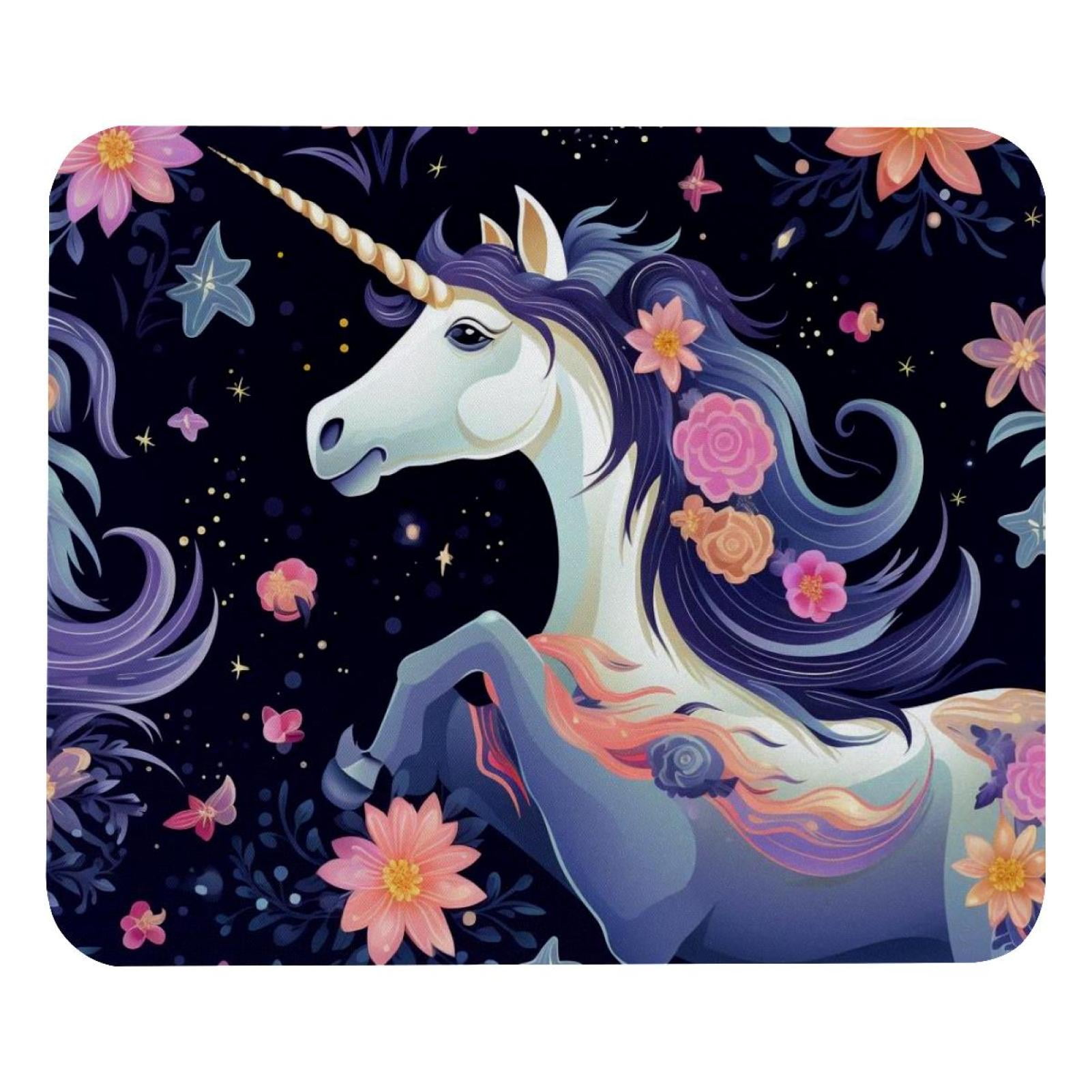 Starry Unicorn Computer Mouse Pad,Rubber Mouse Mat for Gaming, Office ...