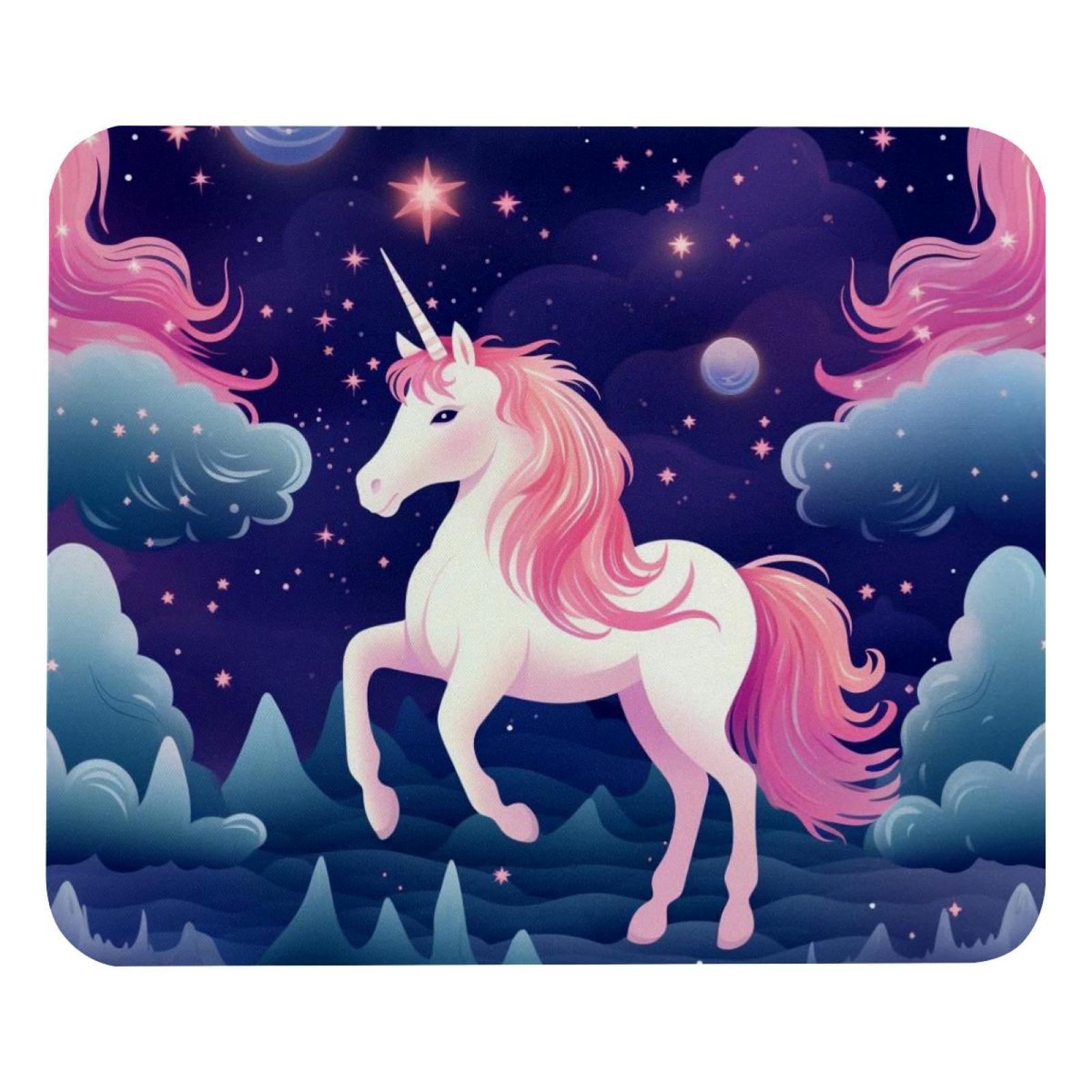 Starry Unicorn Computer Mouse Pad,Rubber Mouse Mat for Gaming, Office ...
