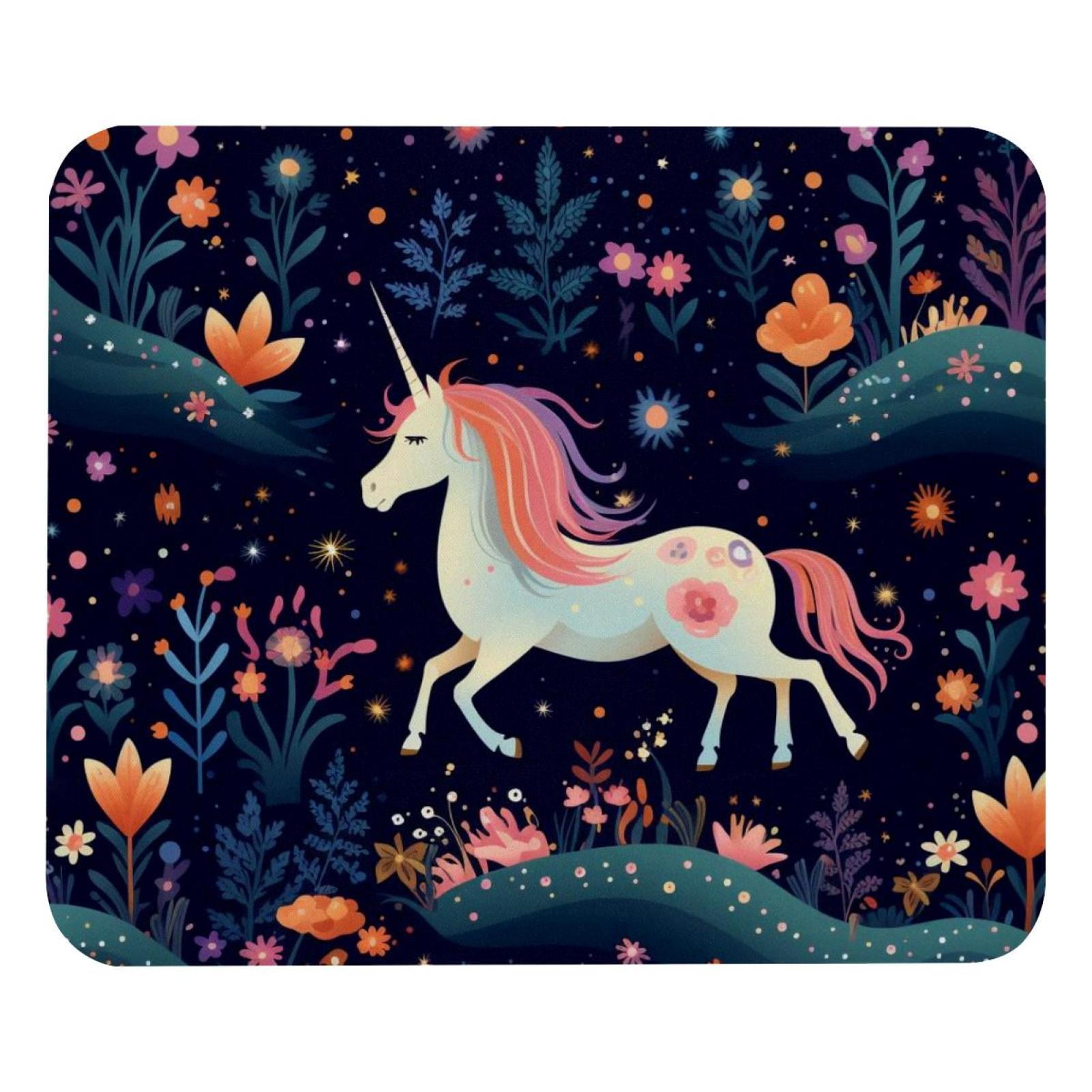 Starry Unicorn Computer Mouse Pad,Rubber Mouse Mat for Gaming, Office ...