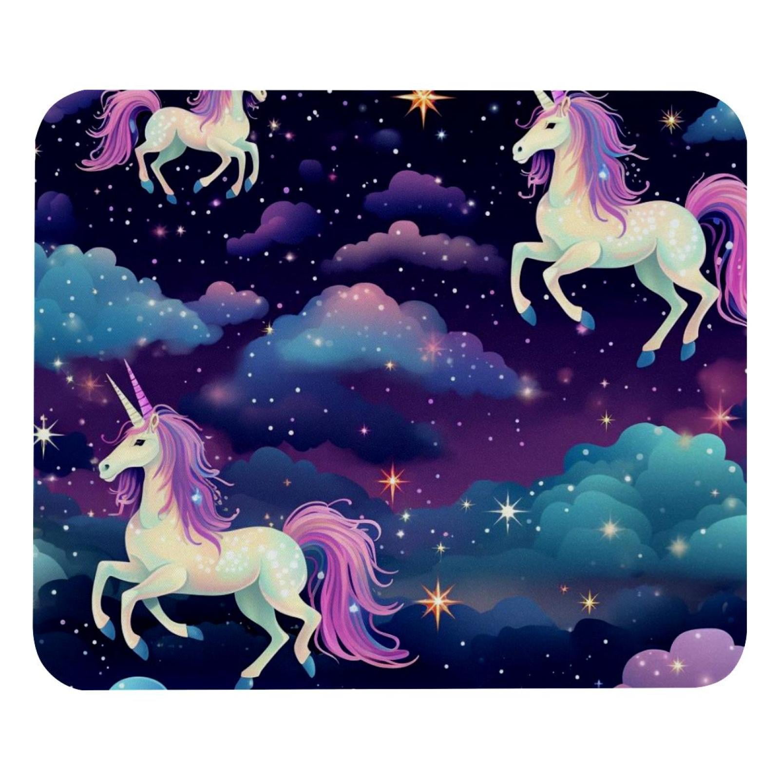 Starry Unicorn Computer Mouse Pad,Rubber Mouse Mat for Gaming, Office ...