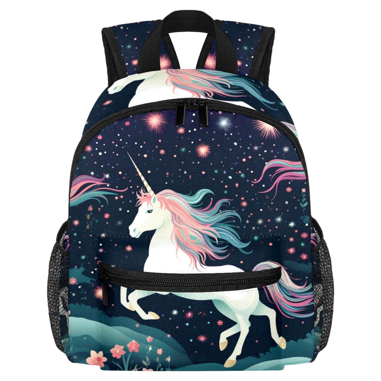 Starry Unicorn Cute Book Bag with Adjustable Shoulder Strap, Large ...