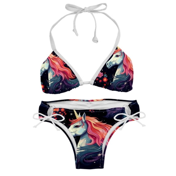 Starry Unicorn Detachable Sponge Adjustable Strap Bikini Set Two-Pack ...