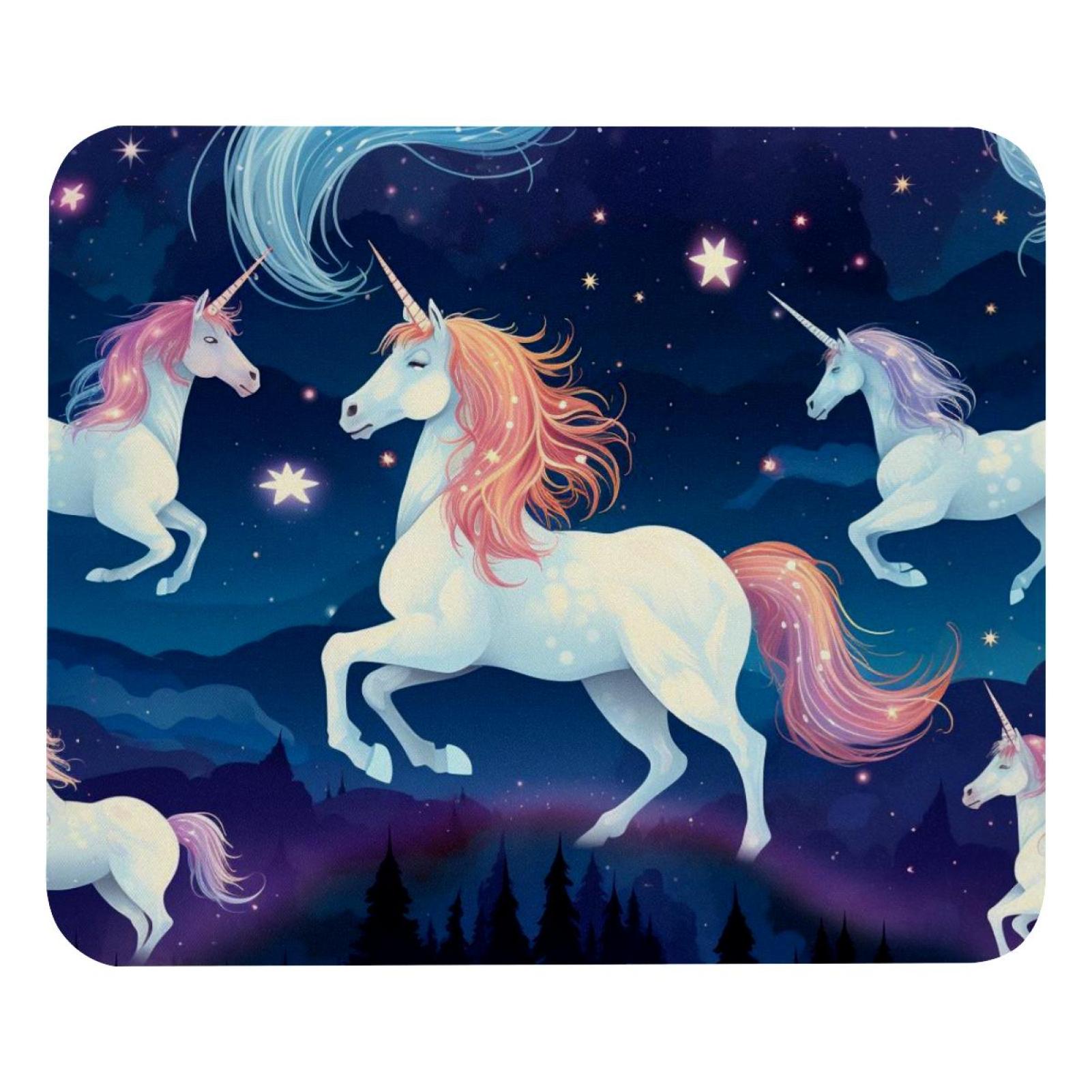 Starry Unicorn Mouse Pad, Personality Design Rubber Base for Office Decor for Laptop, Computers ...