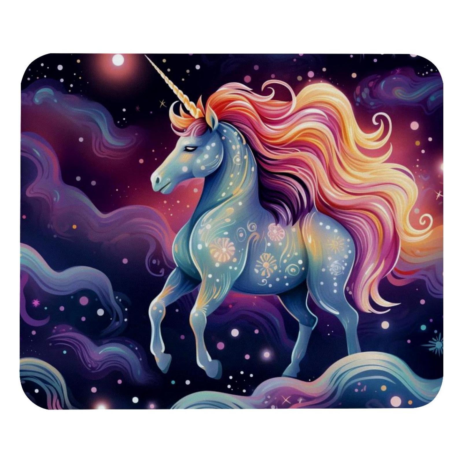 Starry Unicorn Mouse Pad, Personality Design Rubber Base for Office ...