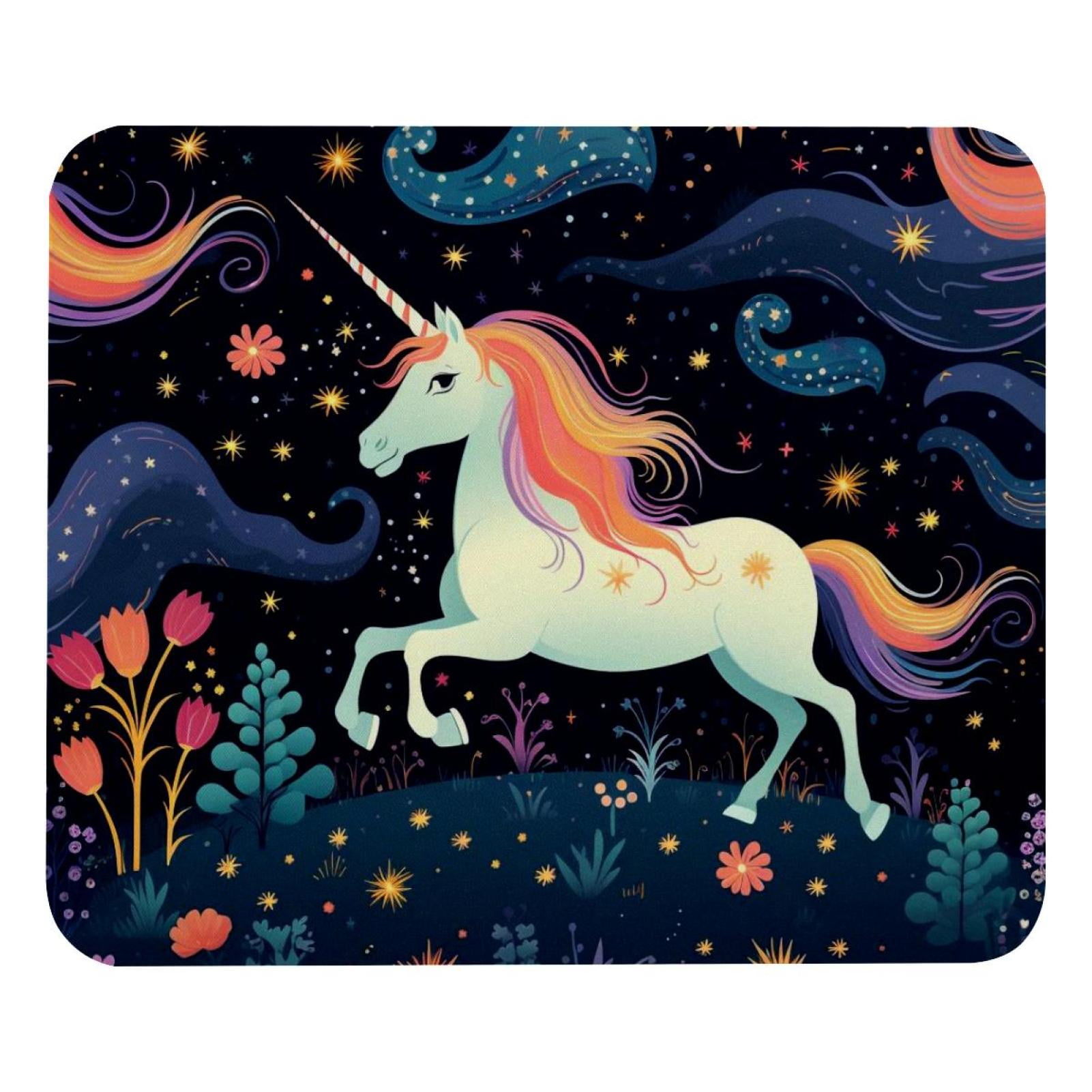 Starry Unicorn Mouse Pad, Personality Design Rubber Base for Office ...