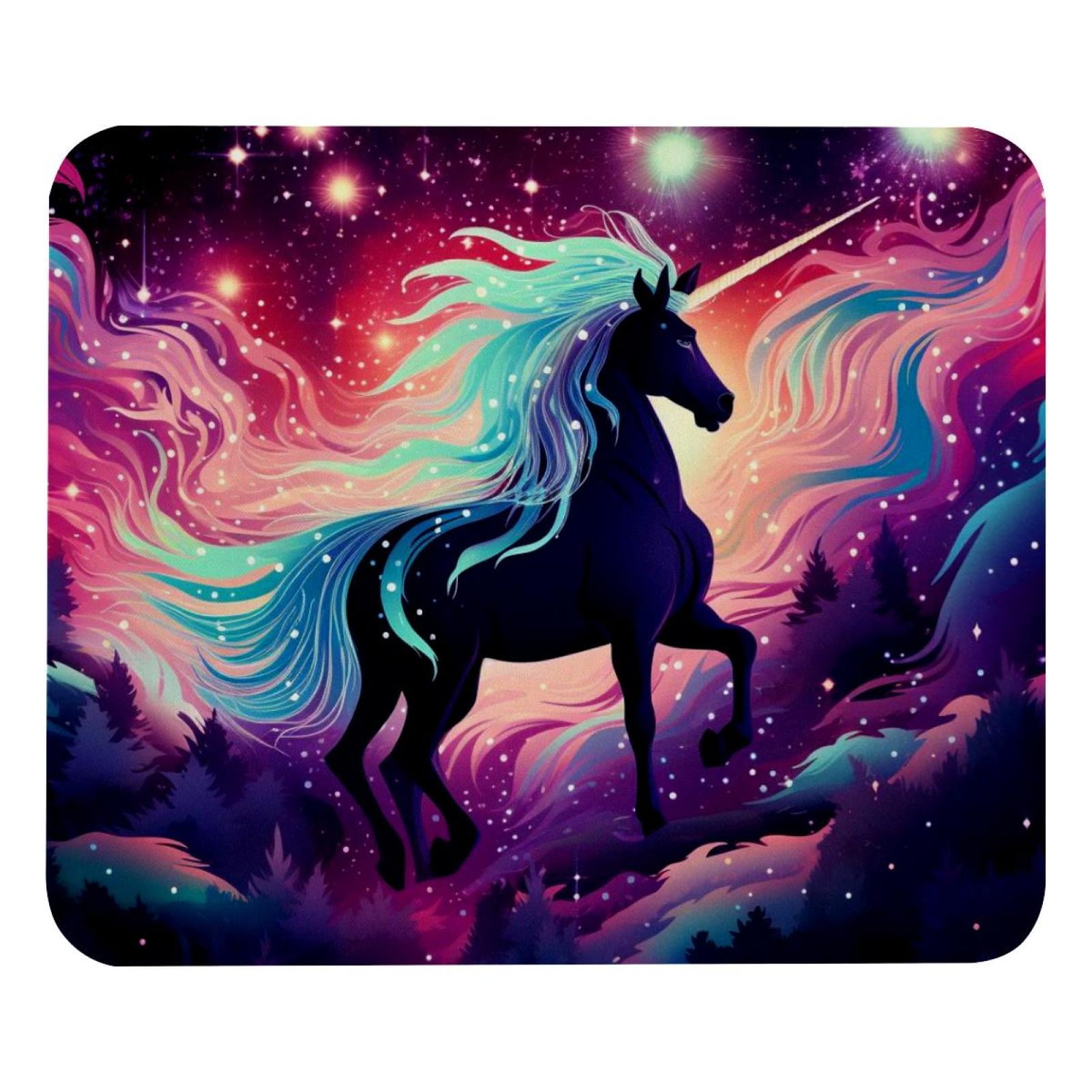 Starry Unicorn Mouse Pad, Personality Design Rubber Base for Office ...