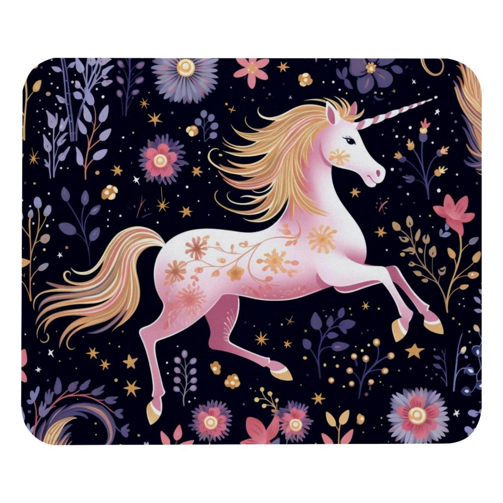Starry Unicorn Mouse Pad, Personality Design Rubber Base for Office ...